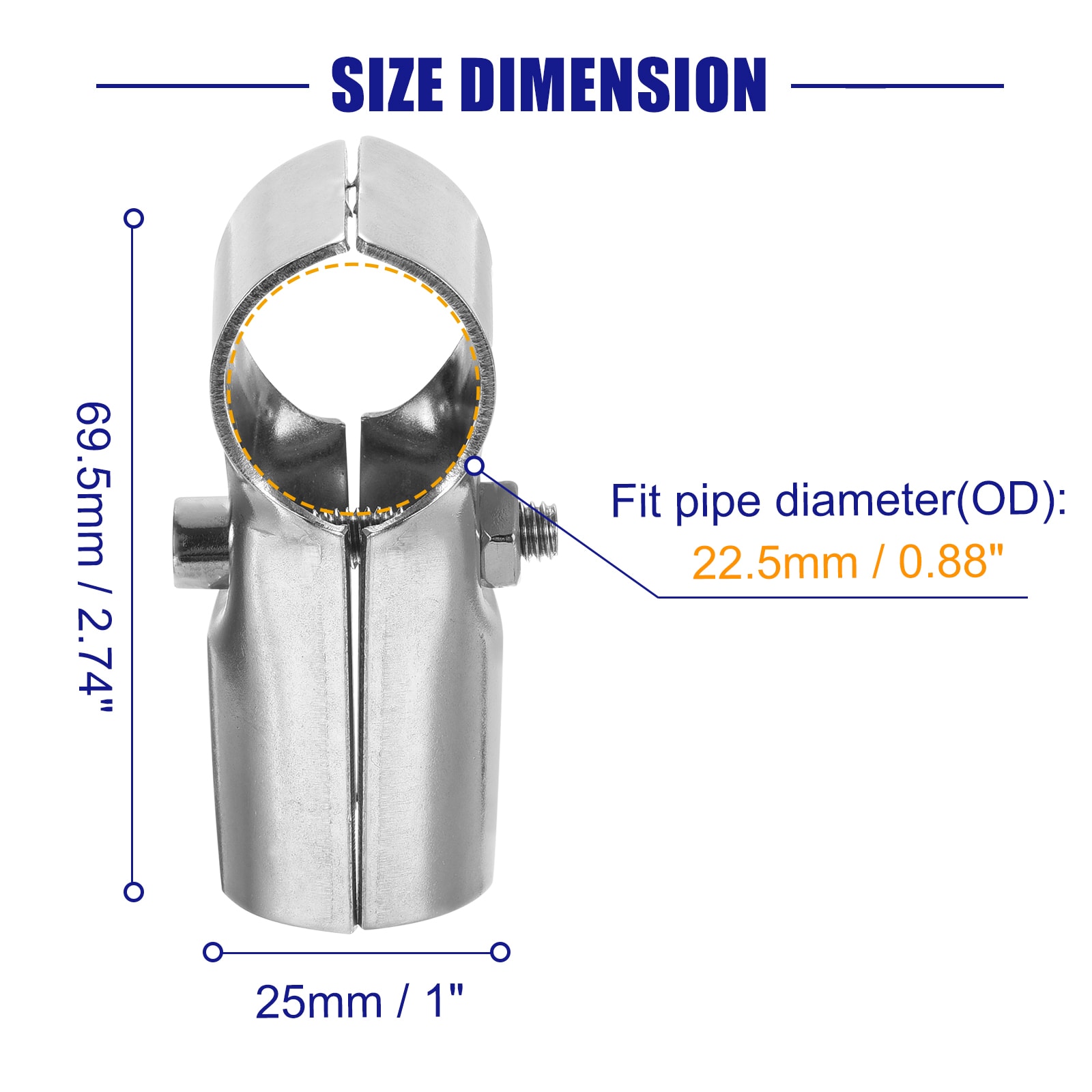 Unique Bargains 20pcs Structural Pipe Connector Joint Pipe Clamps 180 ...