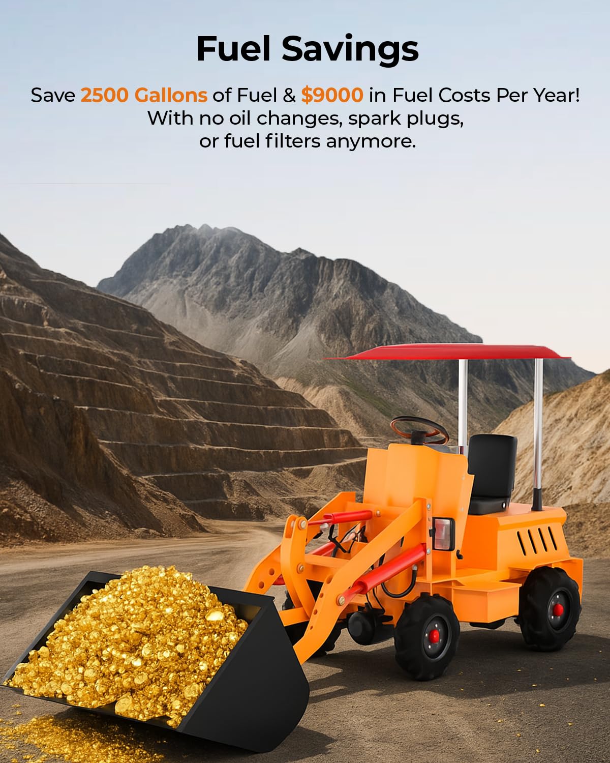 Arczorix Electric Mini Skid Steer Loader 60V 880 Lb Load Capacity 2000W ...