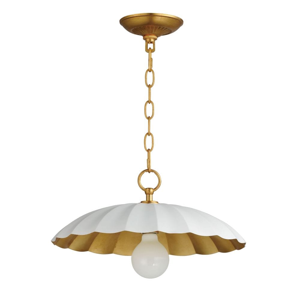 Maxim Lighting Primrose 1 - Light Matte White And Gold Leaf ...