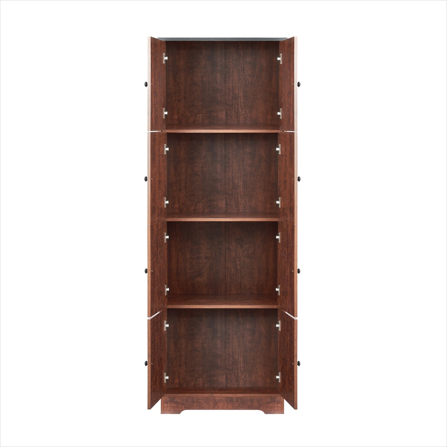 Naturefalls Tall 8-Door Storage Cabinet with 4 Shelves Wood-Tone Brown ...