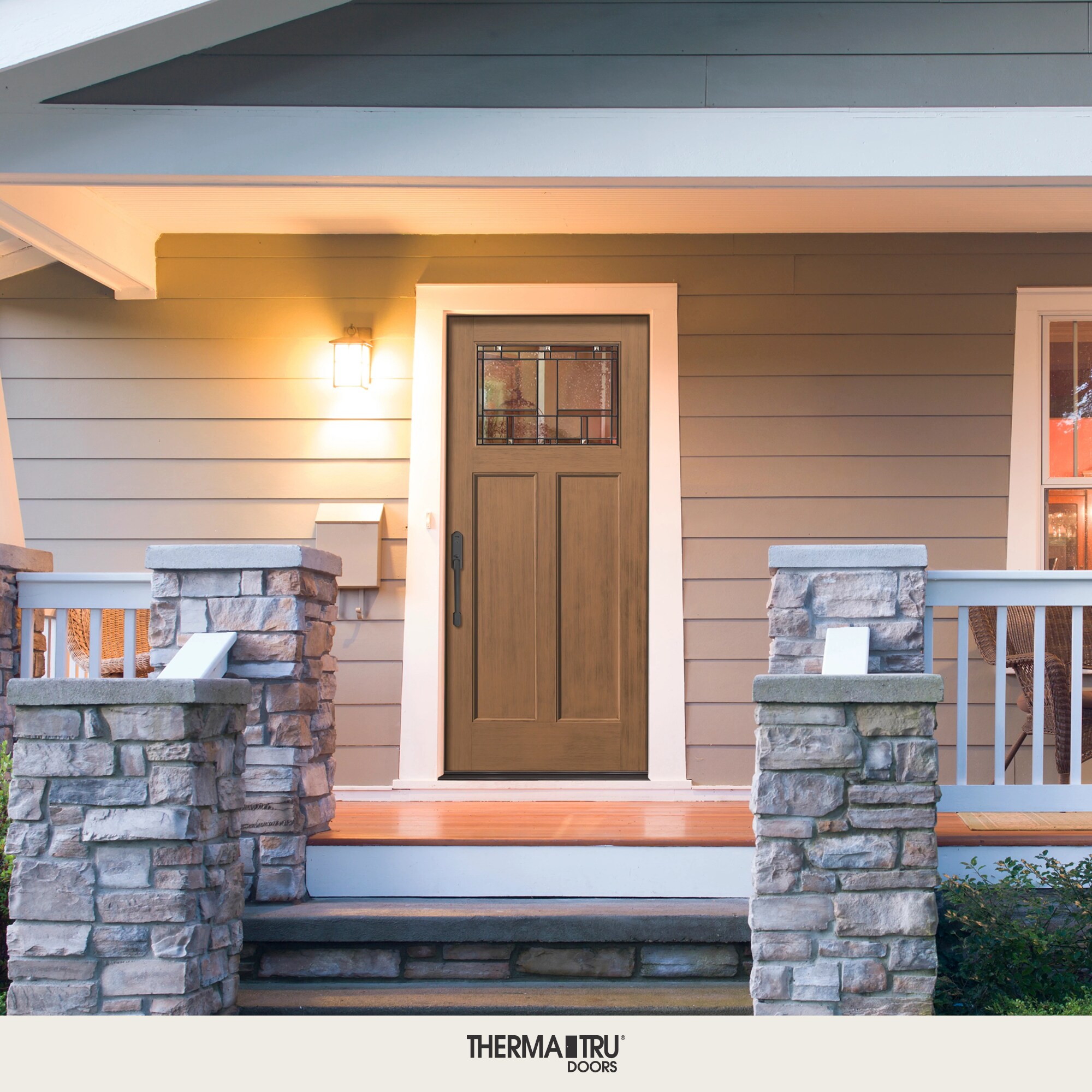 Therma-Tru Homeward 36-in x 80-in x 6-9/16-in Fiberglass Right-hand ...