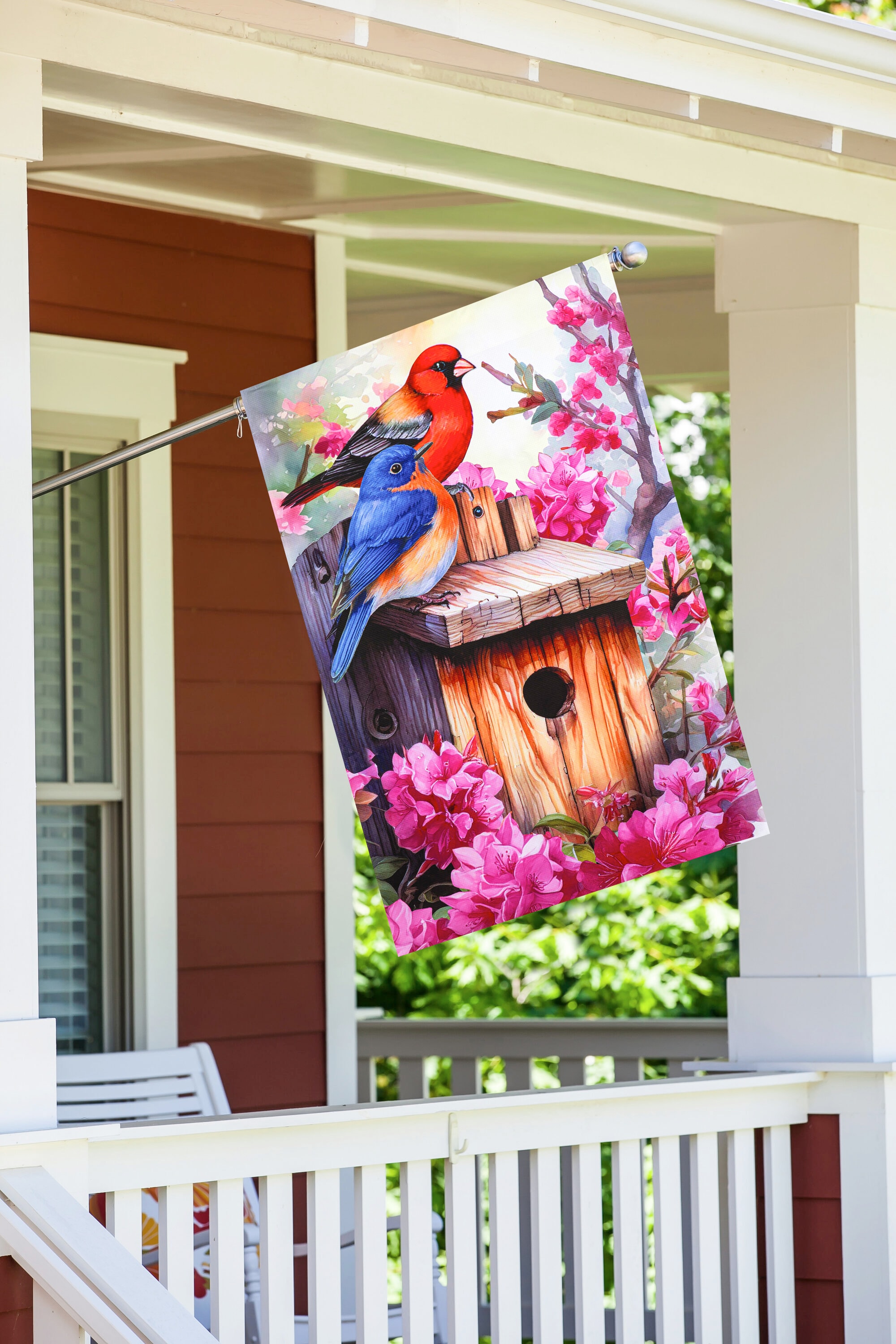Style Selections 2-ft W x 4-ft H Birds House flag in the Decorative ...