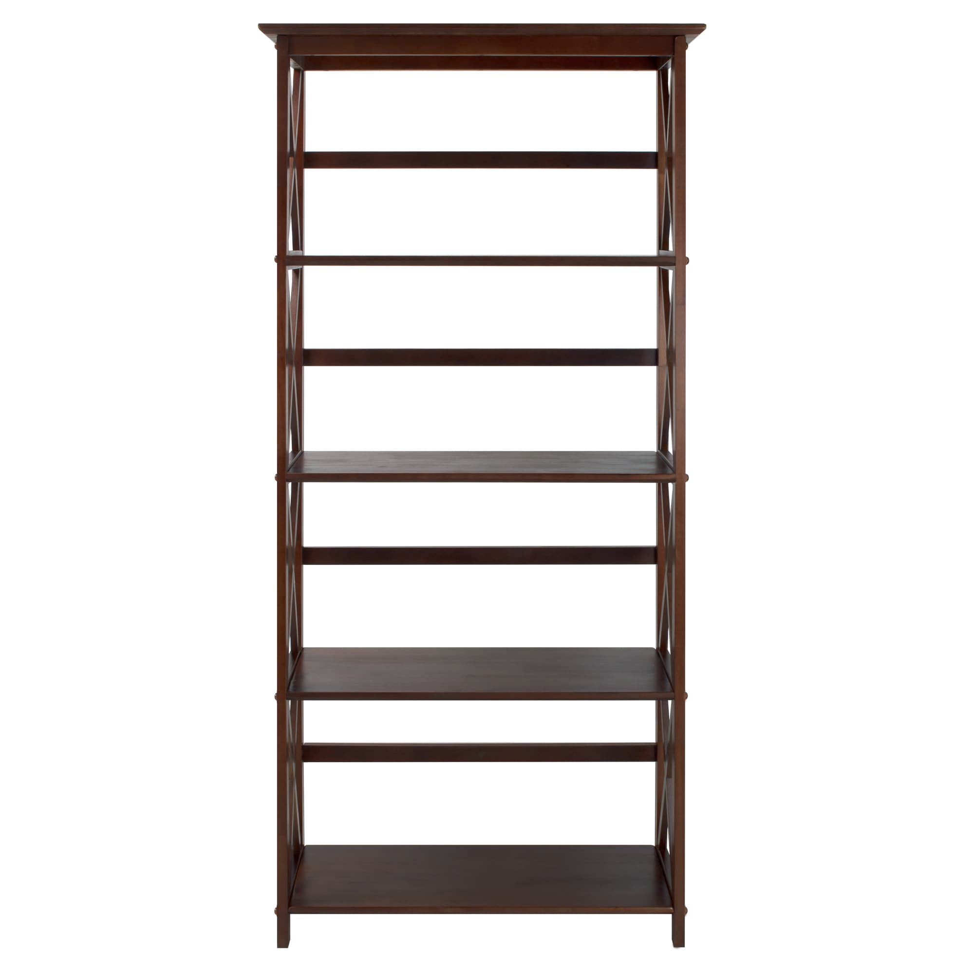 Casual Home Montego Walnut Wood 4-Shelf Bookcase (29.5-in W Casual Home Montego Walnut Wood 4-Shelf Bookcase (29.5-in W