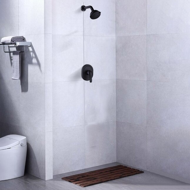 Wellfor Concealed Valve Showers System Matte Black 1 Handle Shower