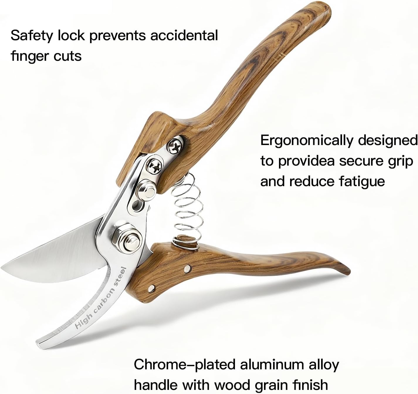 GAOMON Pruning shears for gardening trimming scissors with wood grain ...