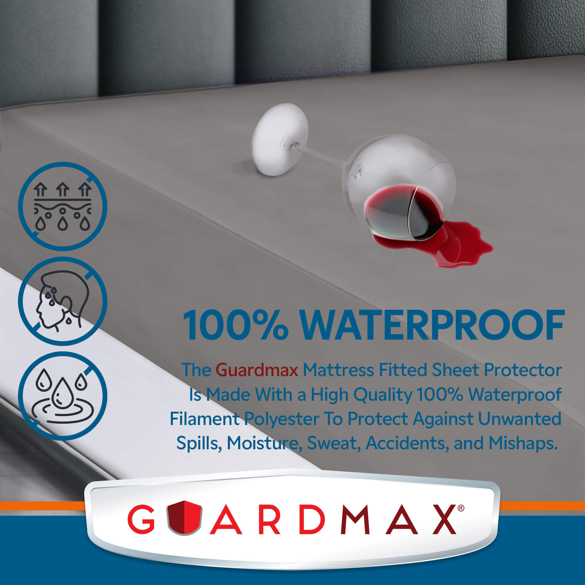 Guardmax Fitted Waterproof Mattress Protector in the Mattress Covers ...