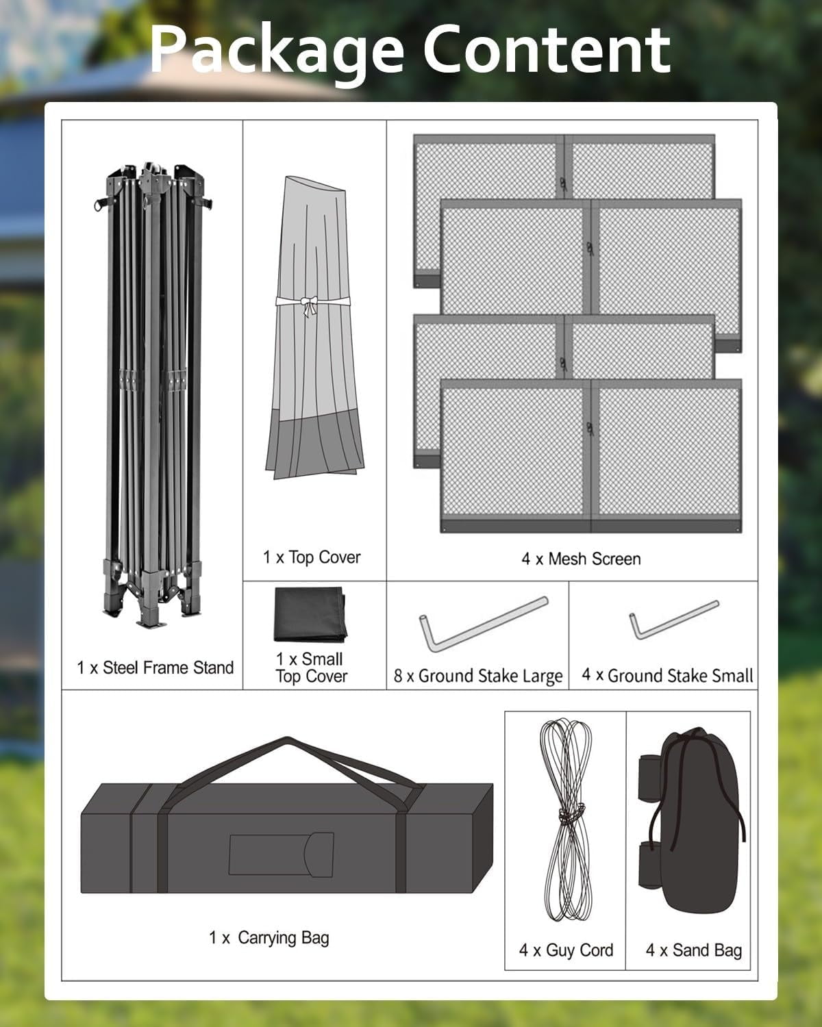 Garvee 12x12 Gazebo with Mosquito Netting- Pop Up Canopy- Easy Setup ...