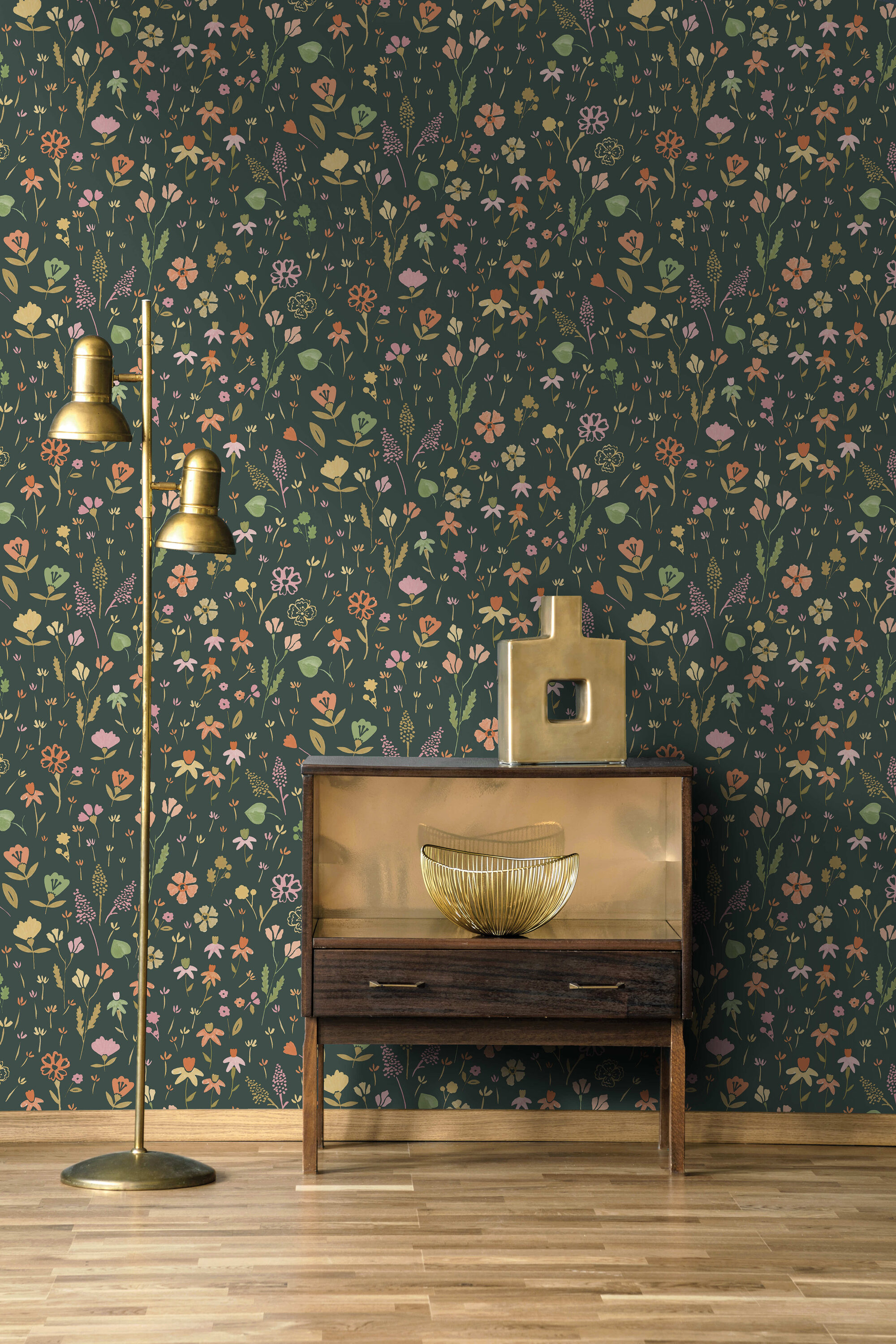 Grandeco 56-sq ft Black Vinyl Textured Floral Unpasted Wallpaper MN3513 ...