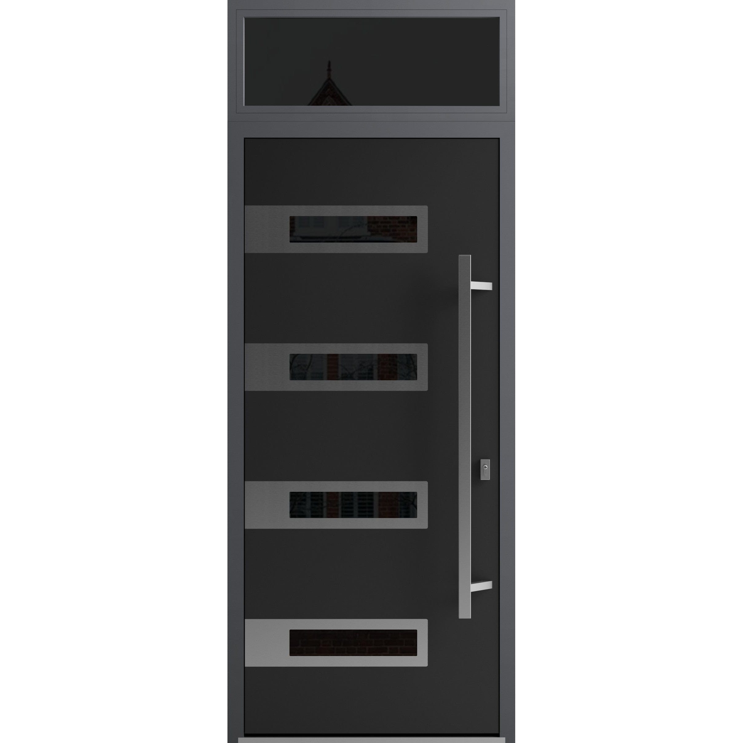 Vdom doors VDOMDOORS RONEX0131 Exterior Prehung Steel Door with Transom ...