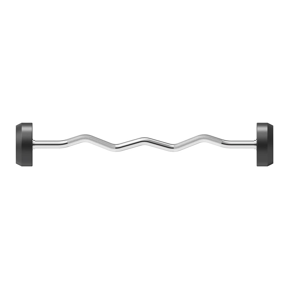 Power Systems Pro Style Fixed Barbell 40lbs Weight Bar with EZ Curl ...
