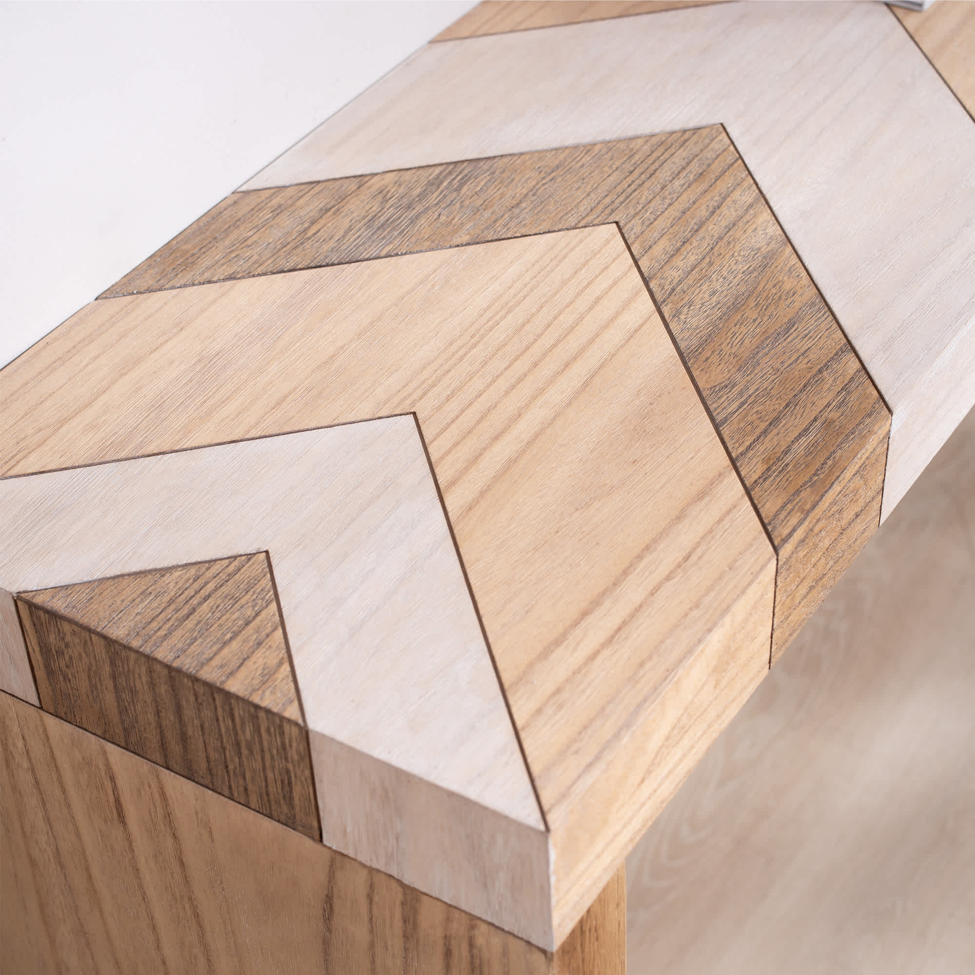 Vynxaria 62 in Multi Rectangular Engineered Wood Console Table with ...