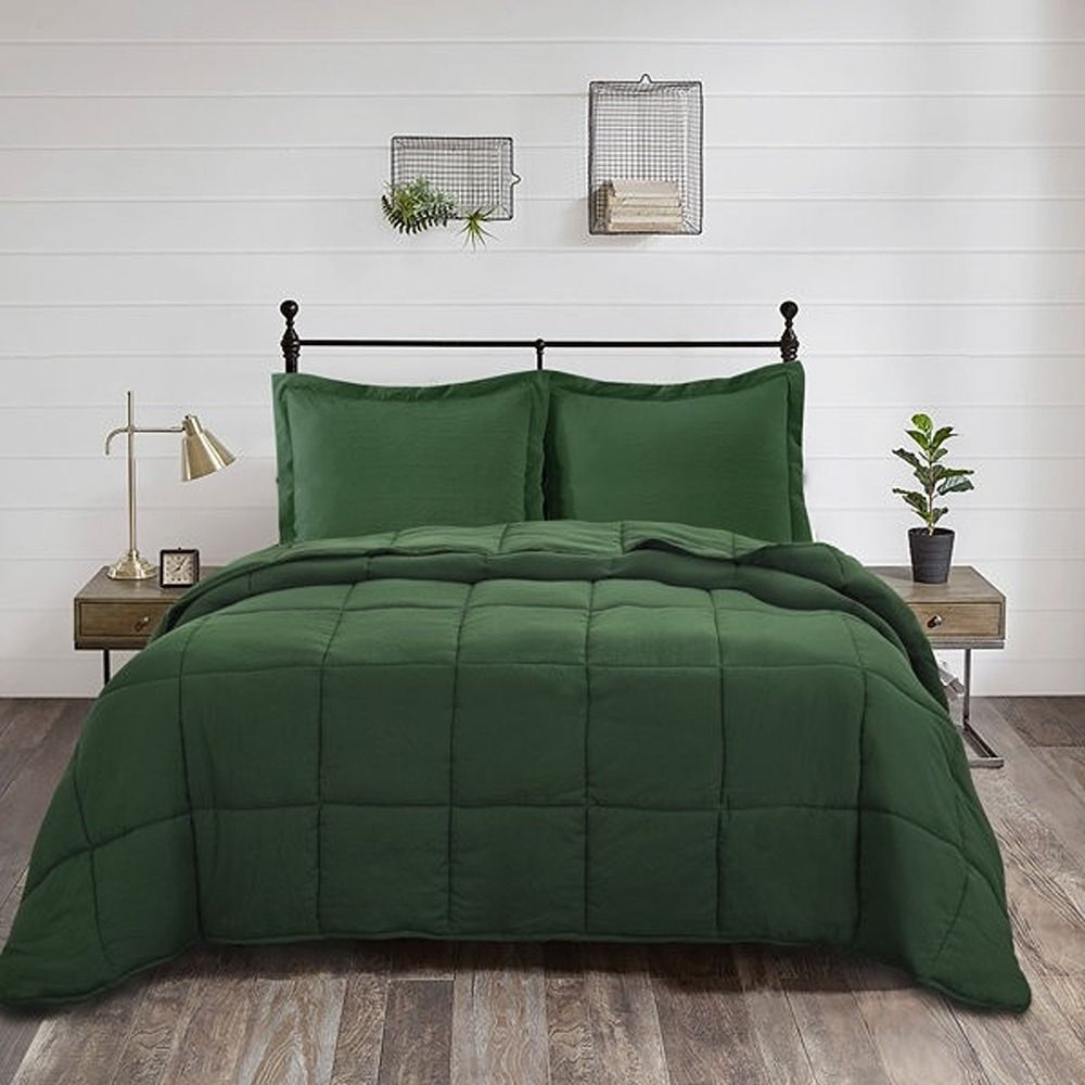 Slickblue 3 Piece Microfiber Green/Pink Comforter Comforter Set (Twin ...