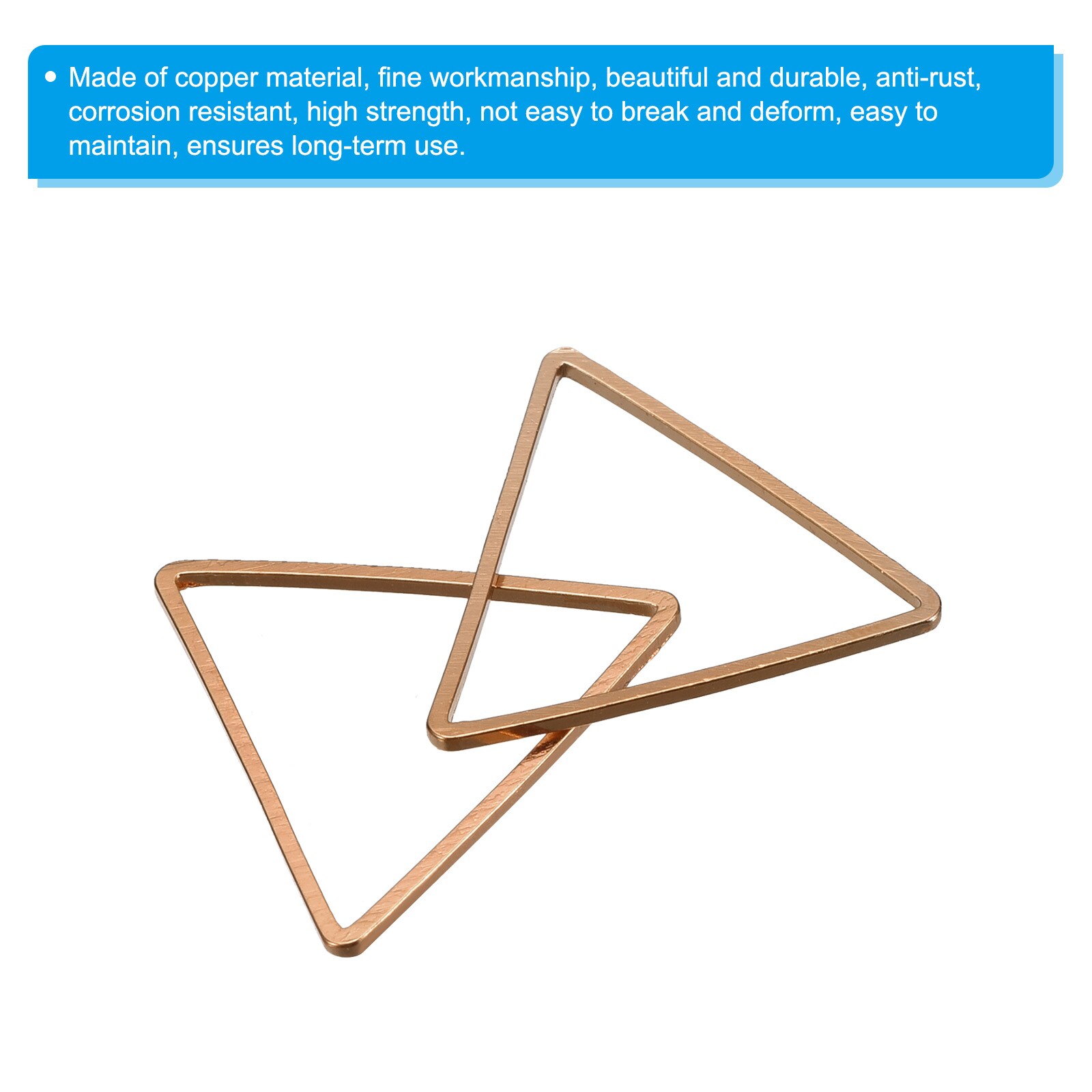 PATIKIL Beading Hoop Earrings 60pcs Triangle Beading Findings Copper ...