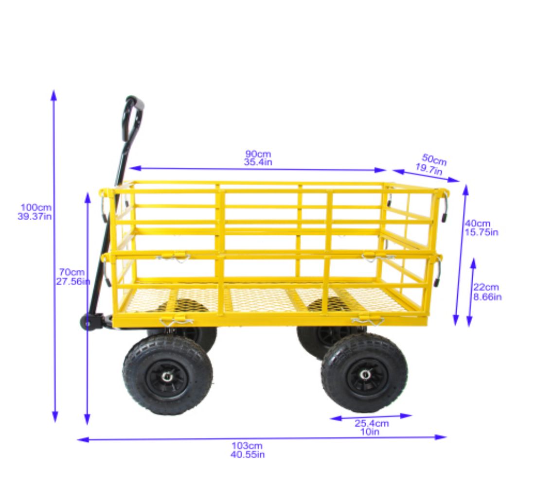 Siavonce 5-cu ft Steel Yard Cart in the Yard Carts department at Lowes.com