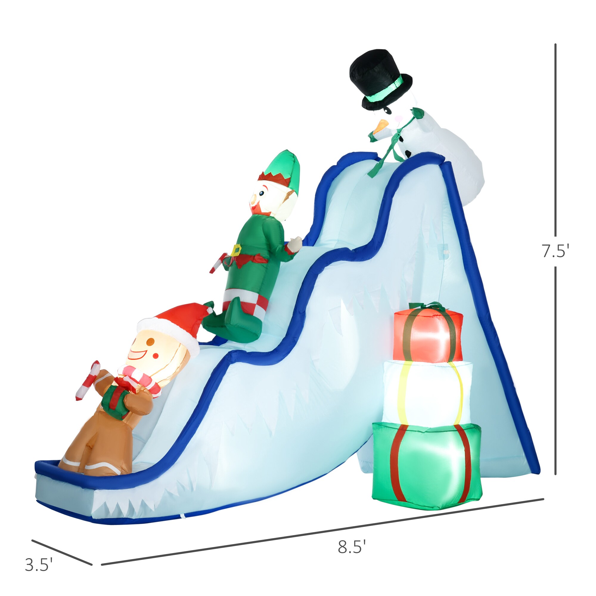 Tatayosi Christmas Inflatable Outdoor Indoor Decorations Snowman Elf ...