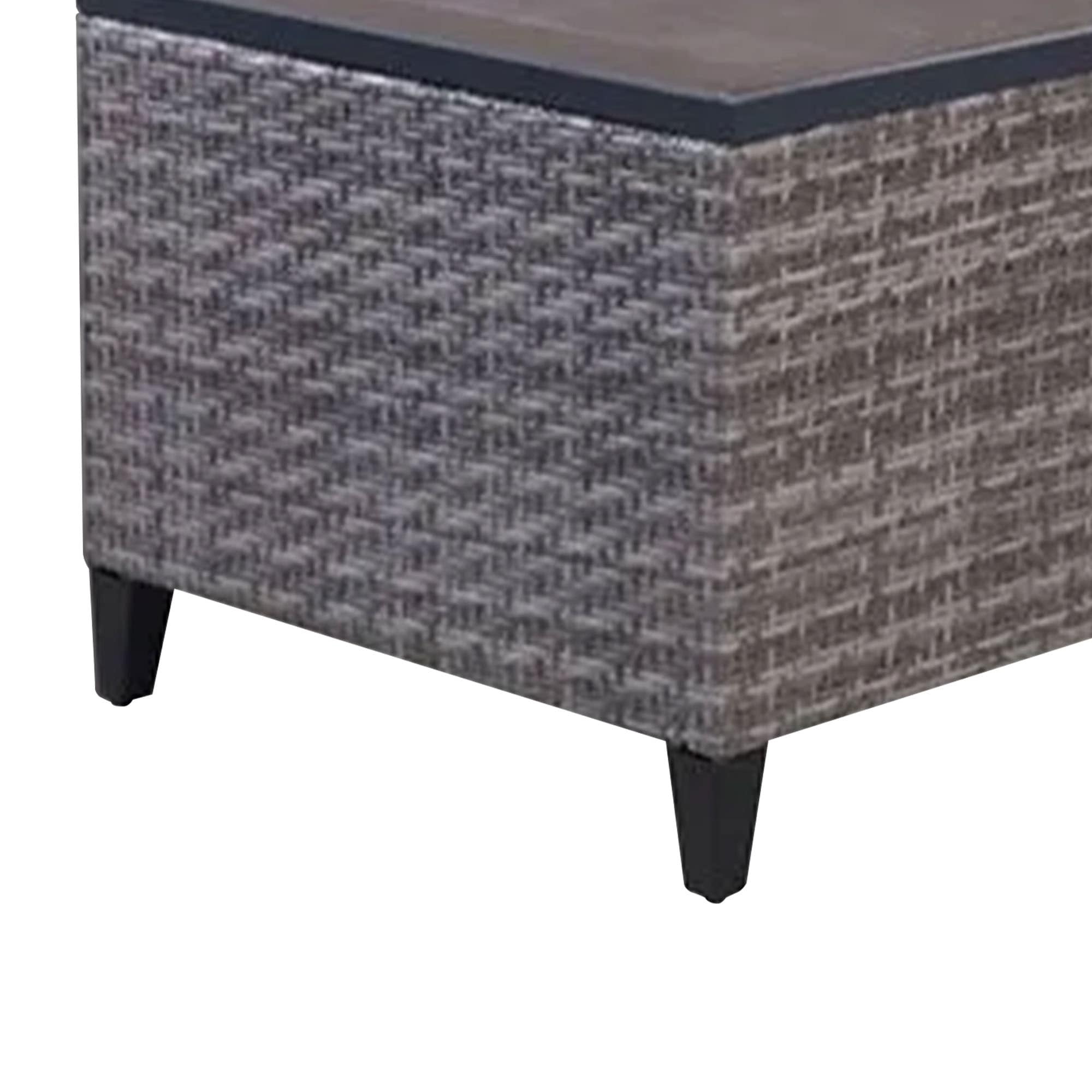 Four Seasons Courtyard Serronova Faux Wood Top Aluminum Side Table ...