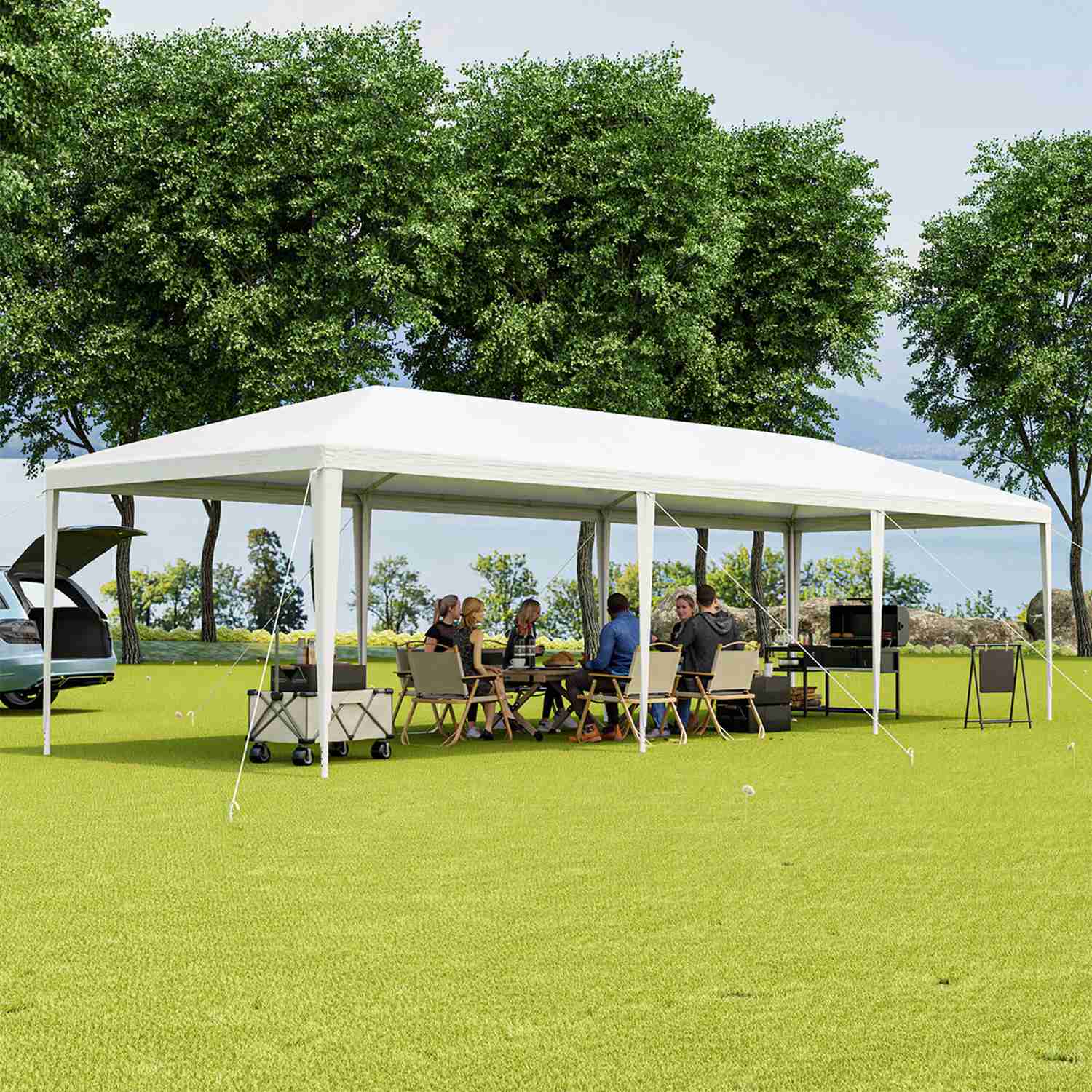 Costway 10ft x30ft Heavy duty Gazebo Canopy Outdoor Party Wedding Tent ...