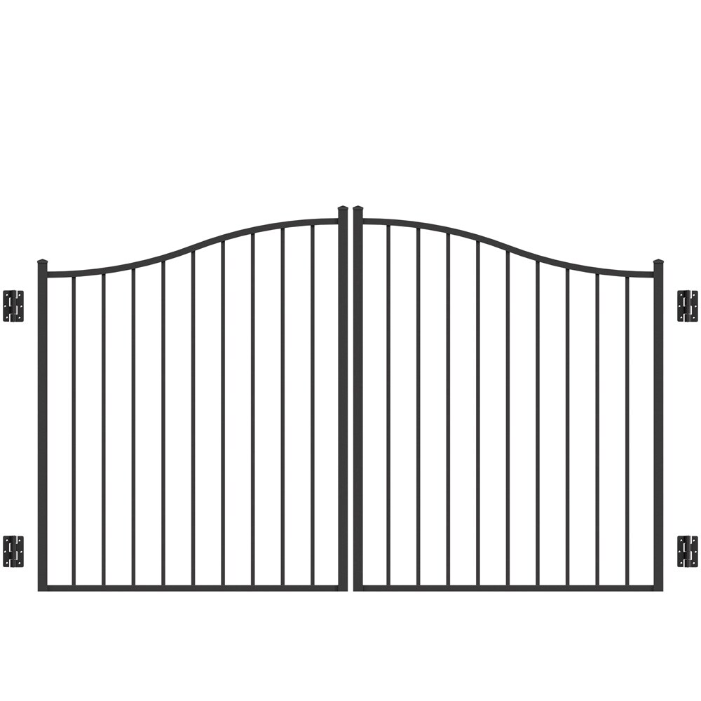 Freedom 8-Feet x 4-Feet Black Aluminum Driveway Gate at Lowes.com