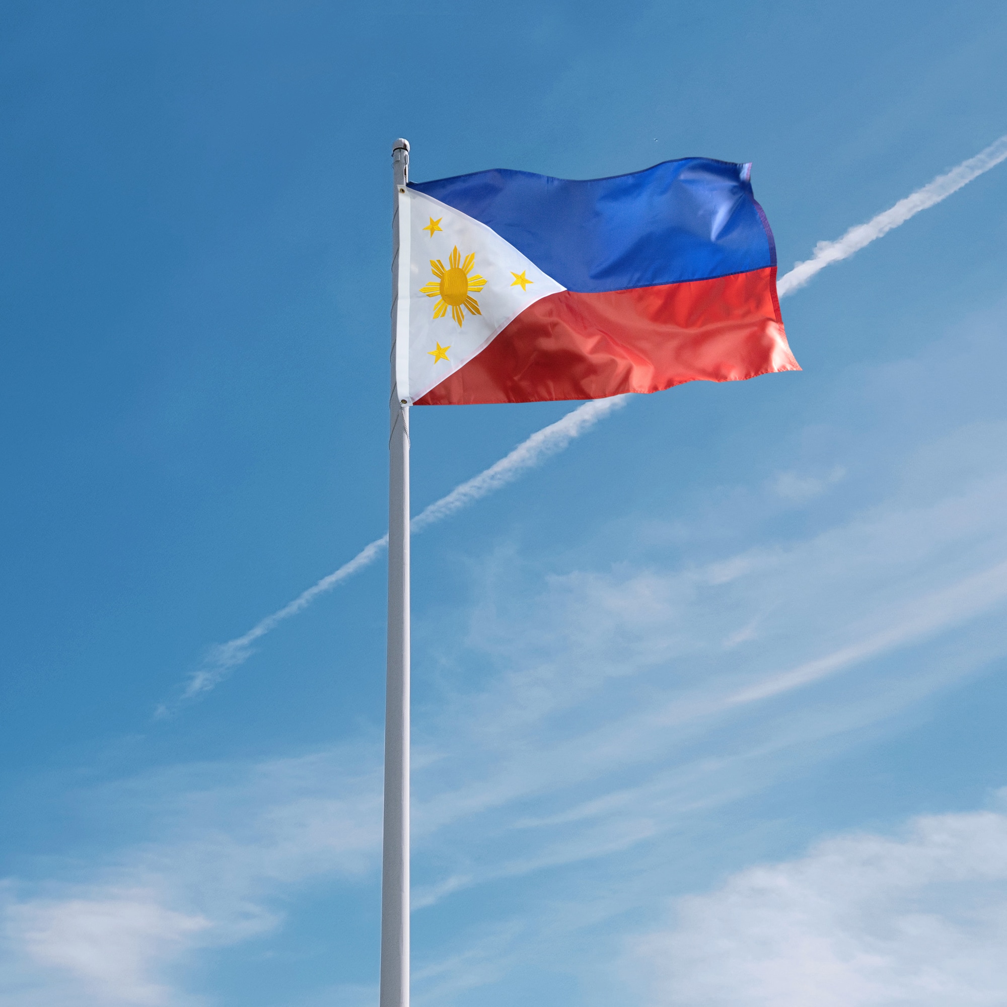Anley EverStrong Nylon Embroidered Philippines Flag 5-ft W x 3-ft H ...