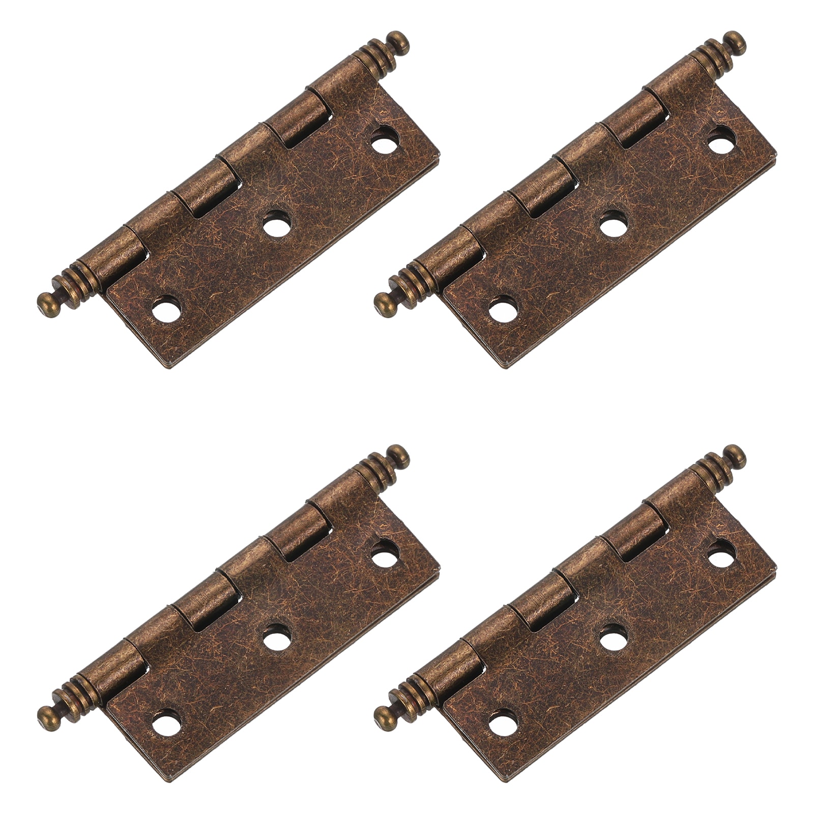 Unique Bargains 4pcs Metal Non-Mortise Hinges Cabinet Door Hinges for ...