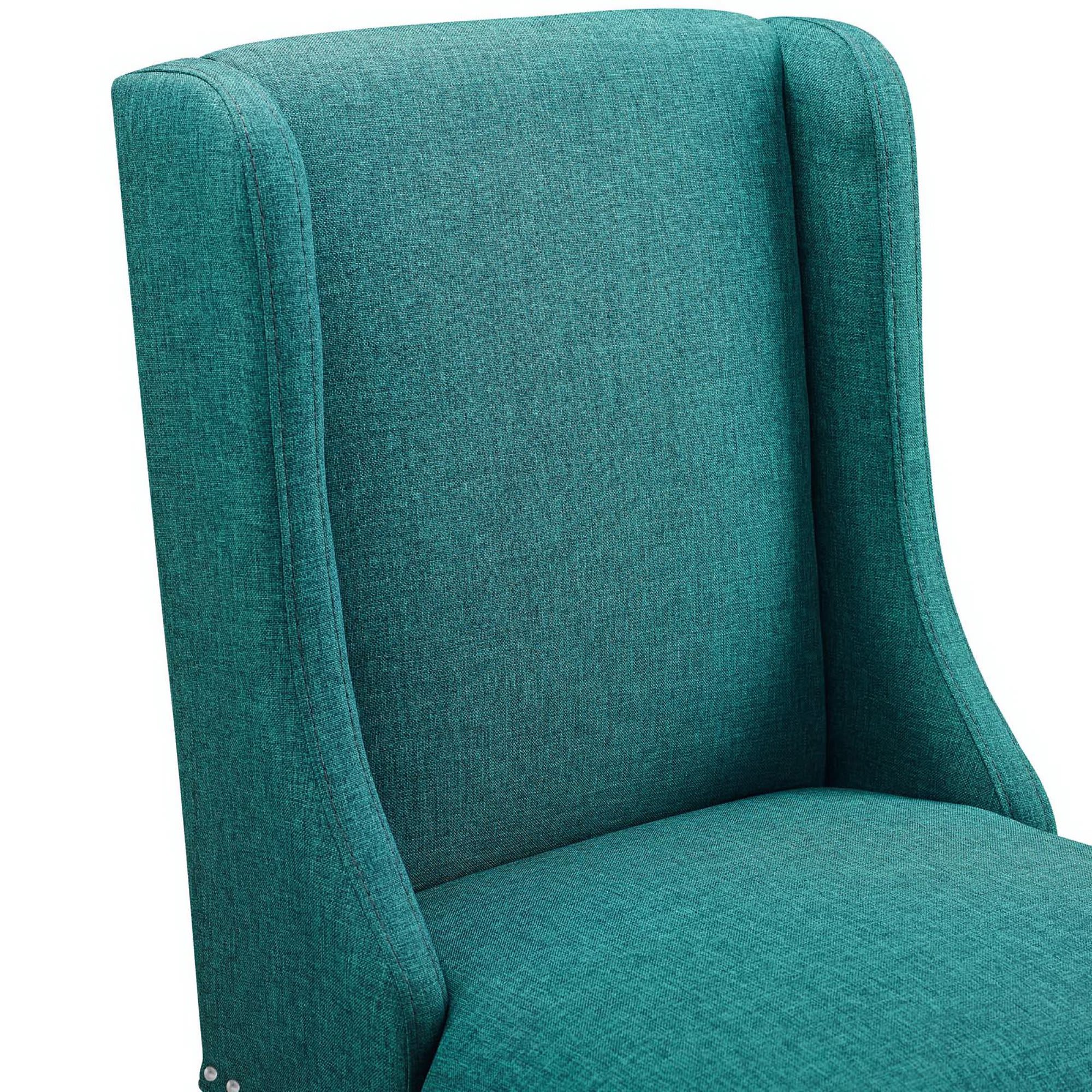 Modway Baron Upholstered Fabric Counter Stool in Teal in the Bar Stools ...