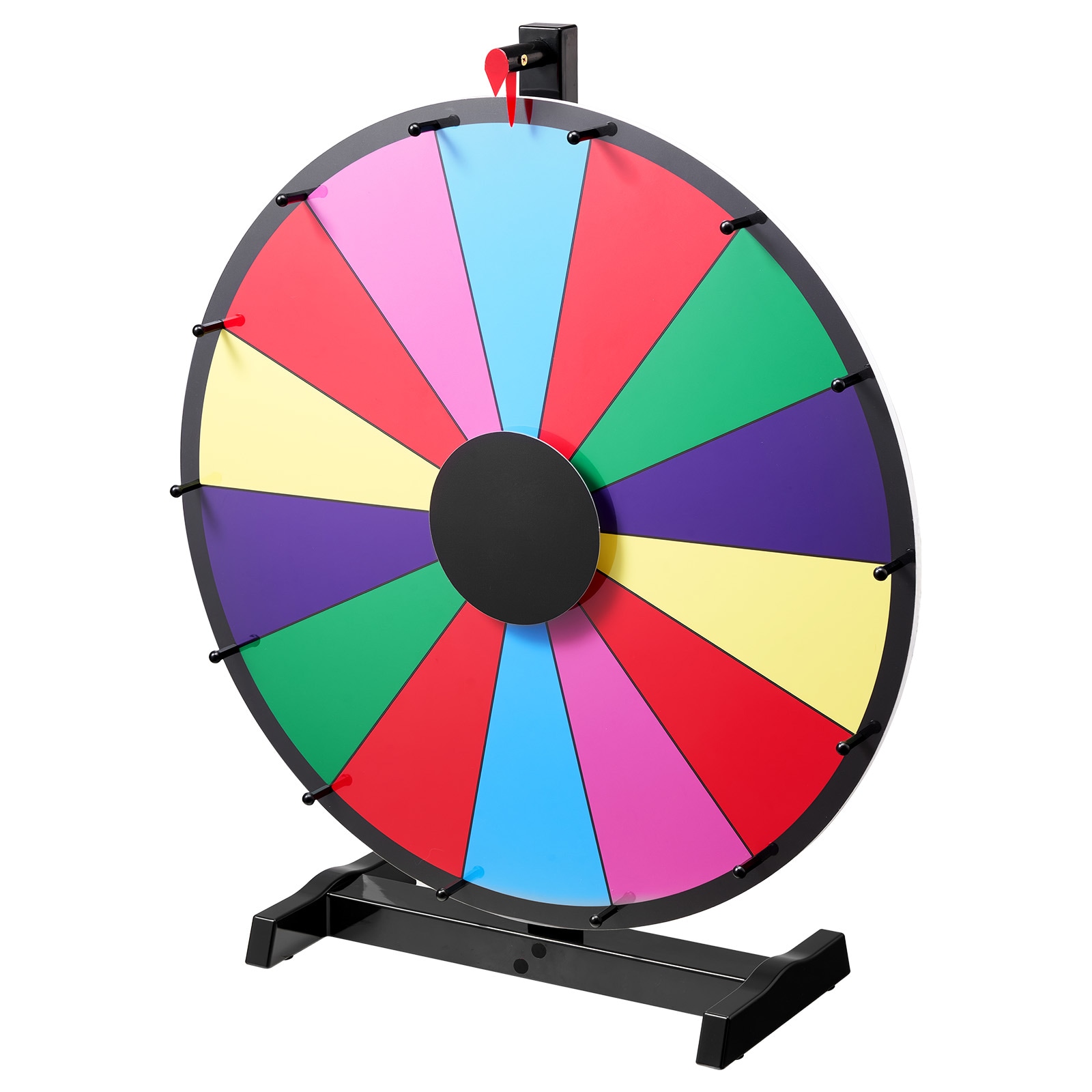 VEVOR 24 in Spinning Prize Wheel 14 Slots Spinning Wheel with Stand ...
