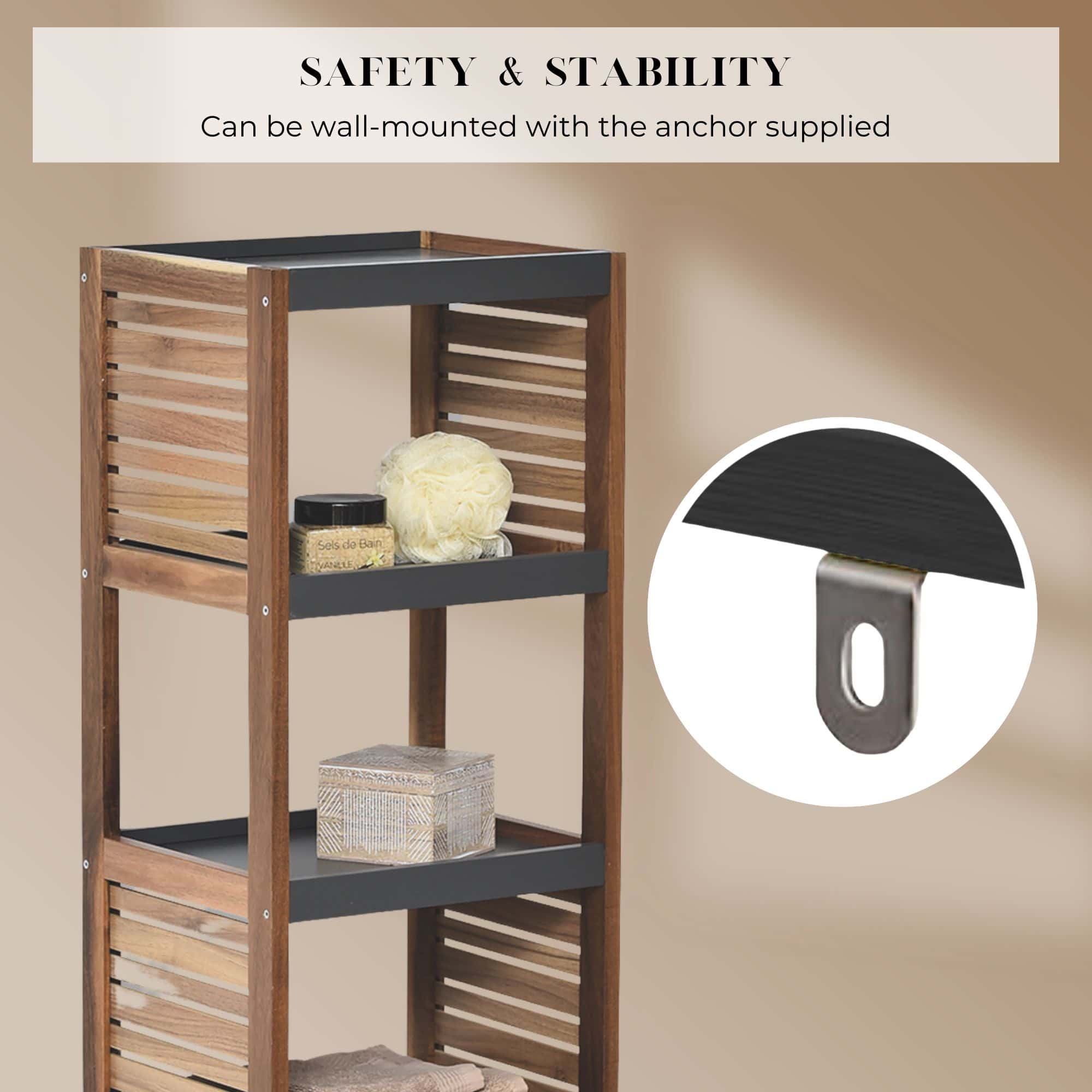 EVIDECO FRENCH HOME GOODS Elements 14.5-in x 42.1-in x 11.1-in Brown ...