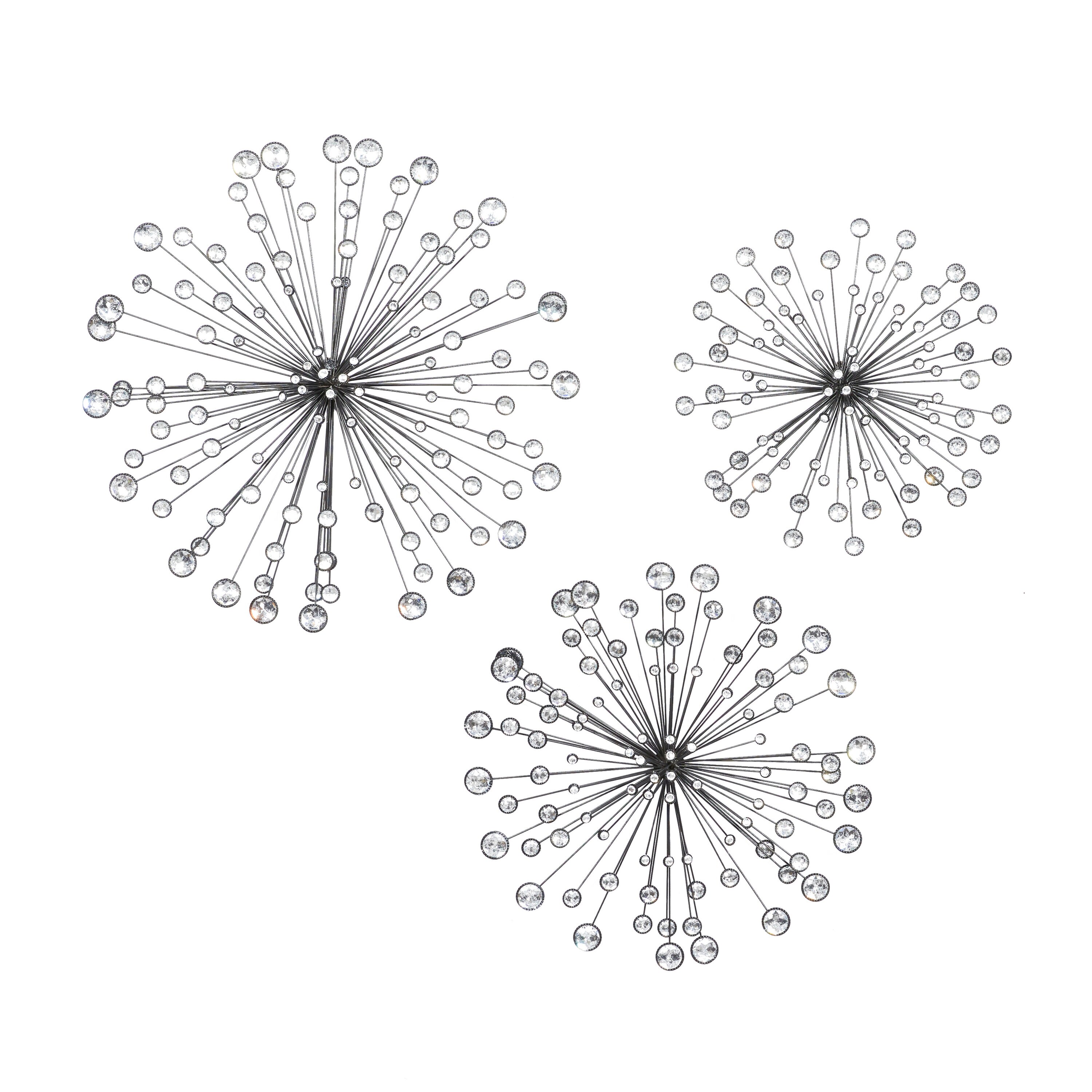 Grayson Lane 24-in W x 43-in H Metal Starburst with Crystal ...