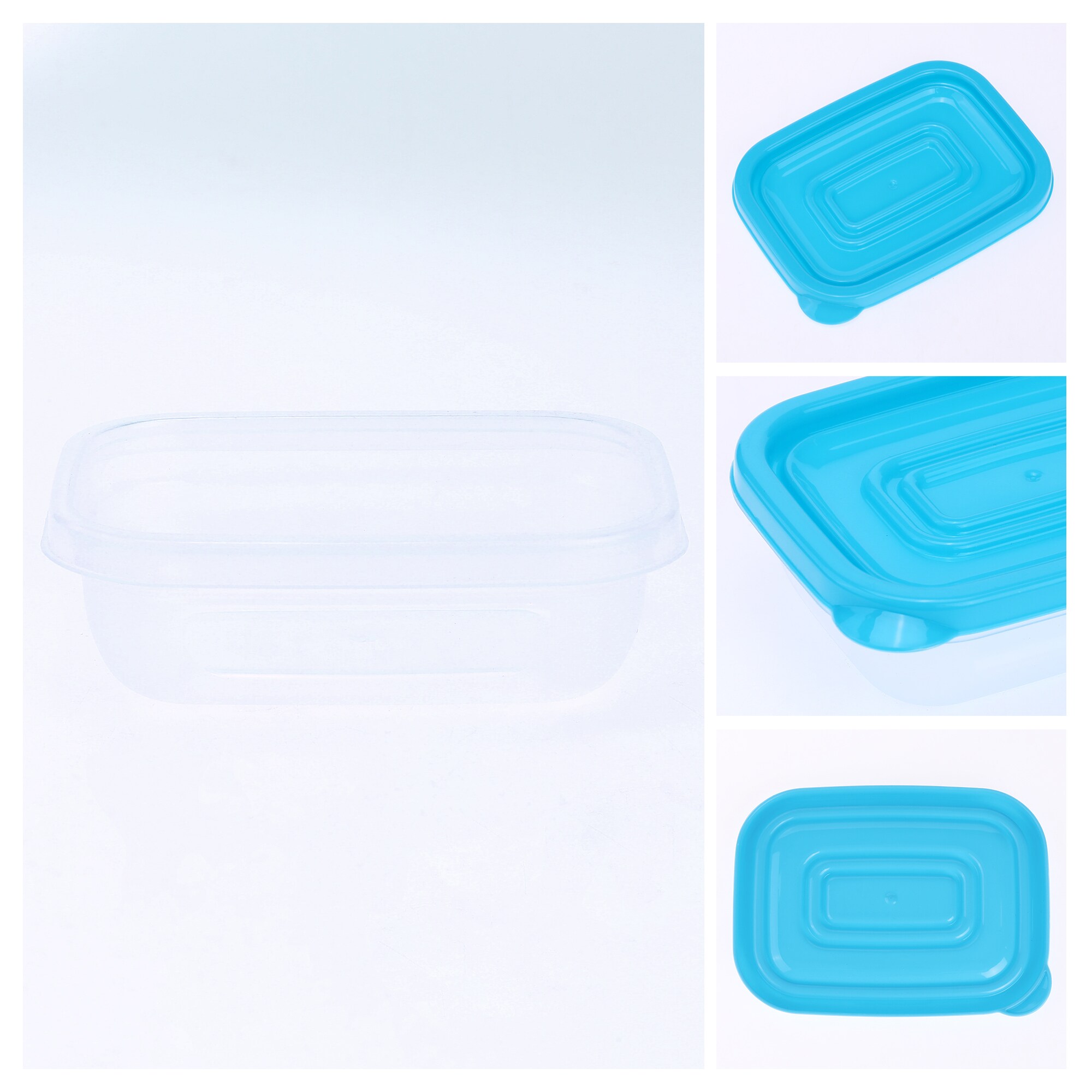 Unique Bargains 10pcs Food Storage Containers with Lids Plastic Meal ...