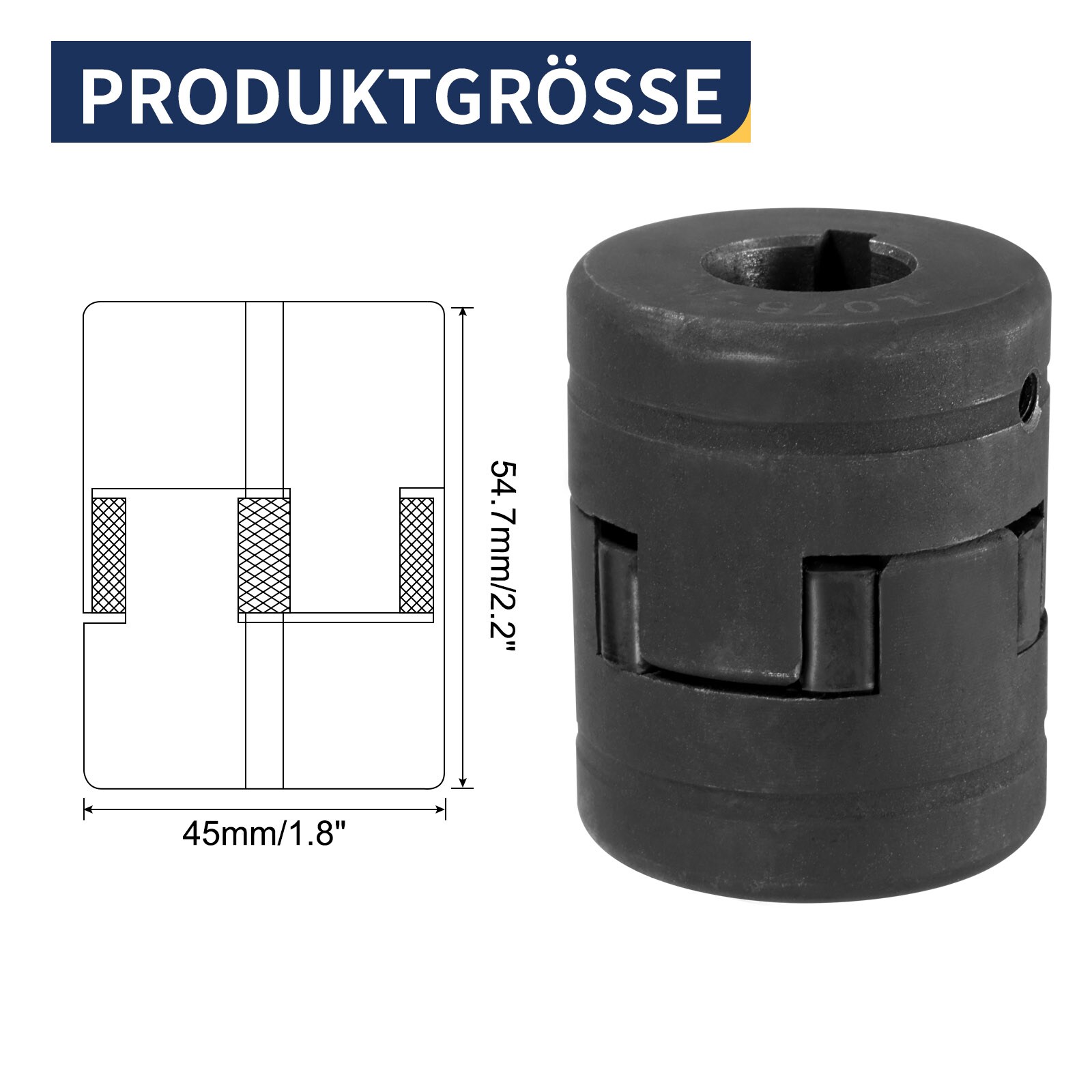 Unique Bargains 3/4inch to 1inch L075 Flexible 3pcs L-Jaw Coupling ...