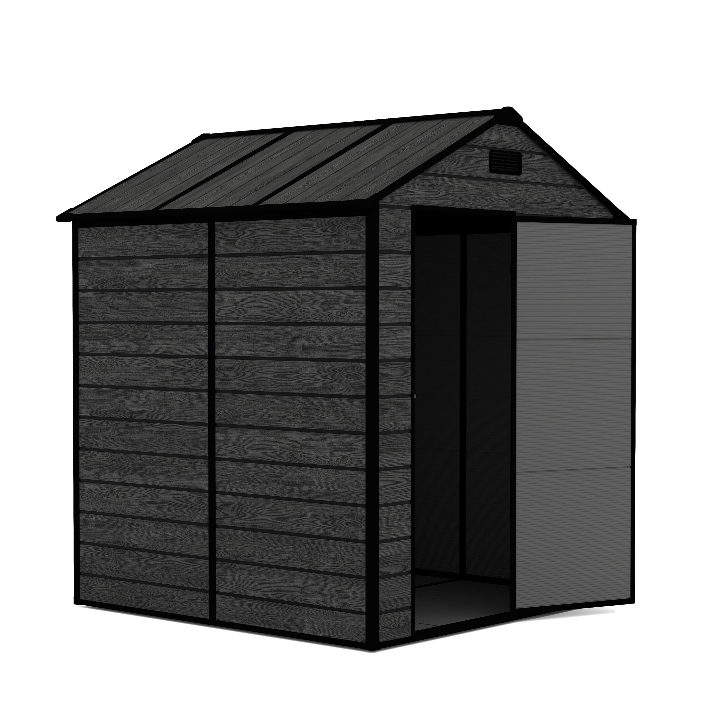 Ayelon 6-ft x 6-ft Black Lean-to Roof Plastic Resin Storage Shed in the ...