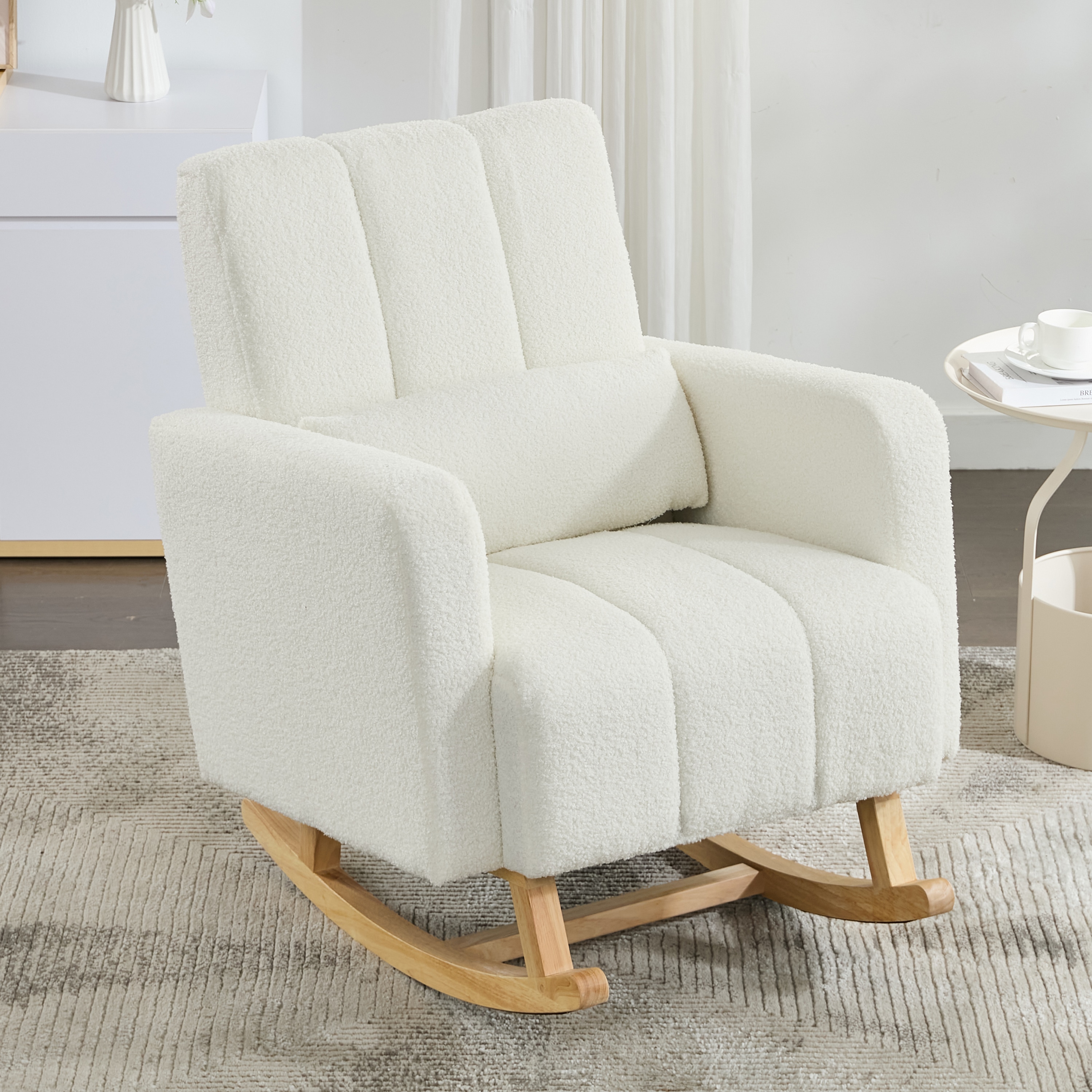 Christopher Knight Home Accent Teddy Velvet Rocking Chair with Pillow ...