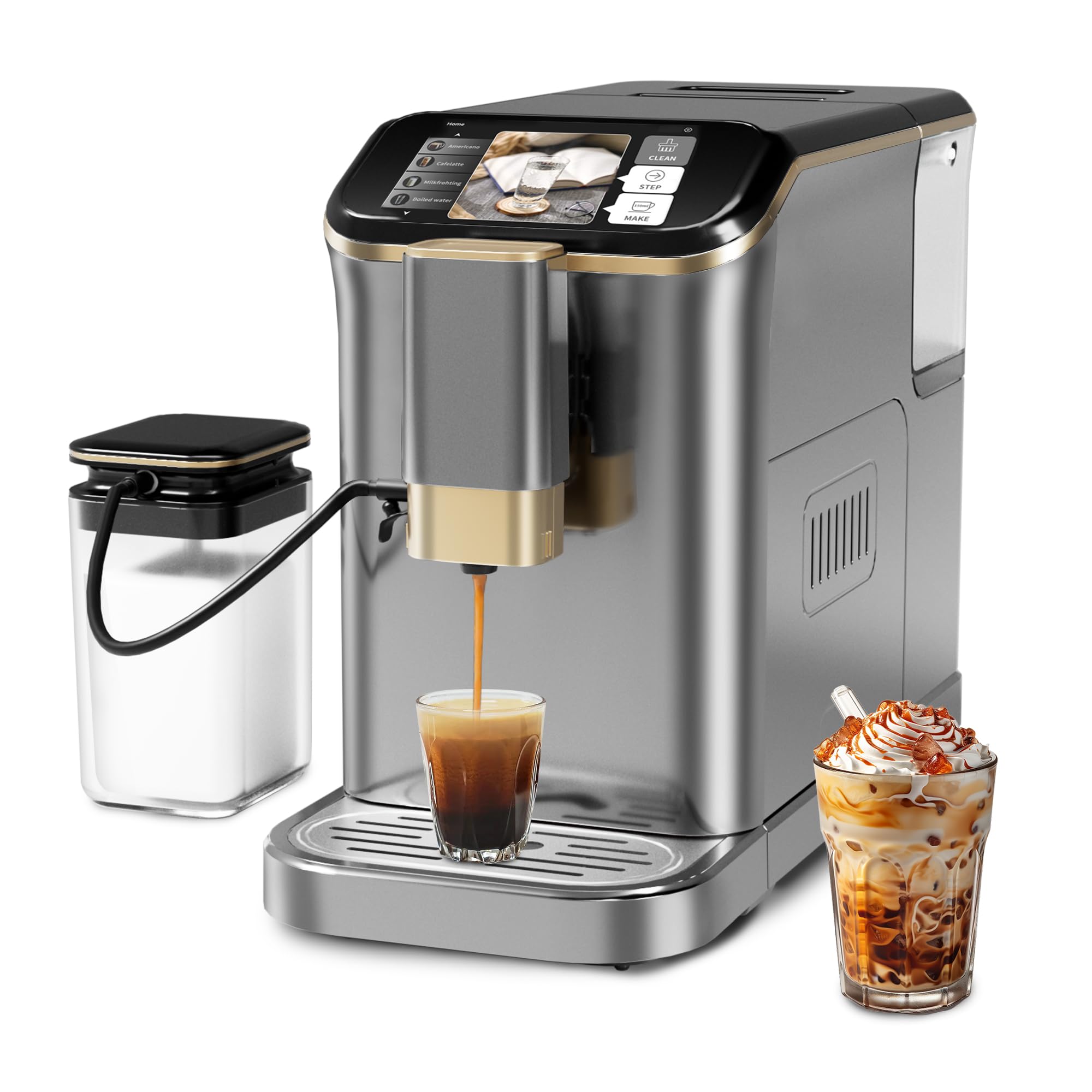 Garvee Automatic Espresso Machine with 20 Bar Pressure One Touch Coffee ...