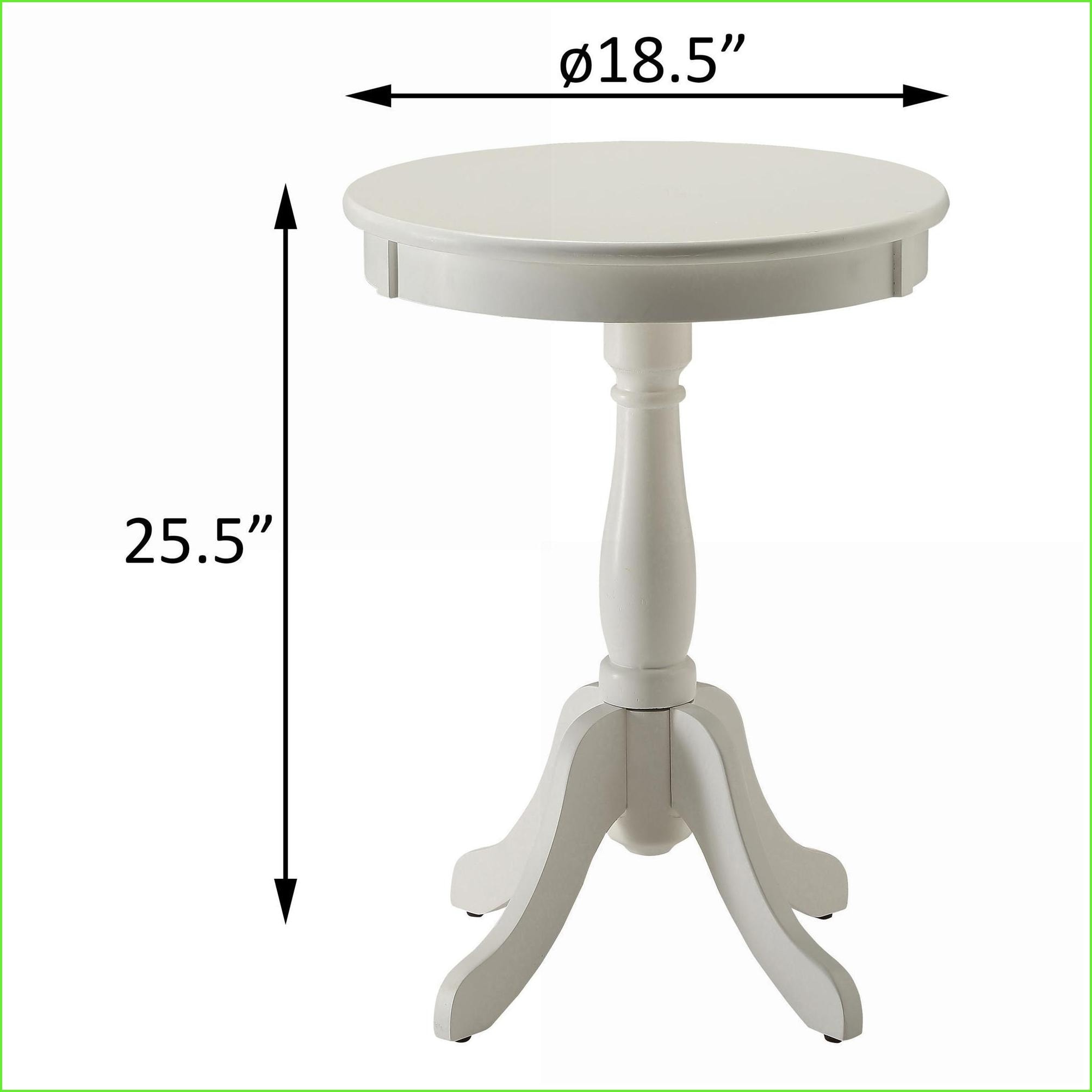 Watnature White Cottage Farmhouse Coffee Table with Turned Pedestal ...
