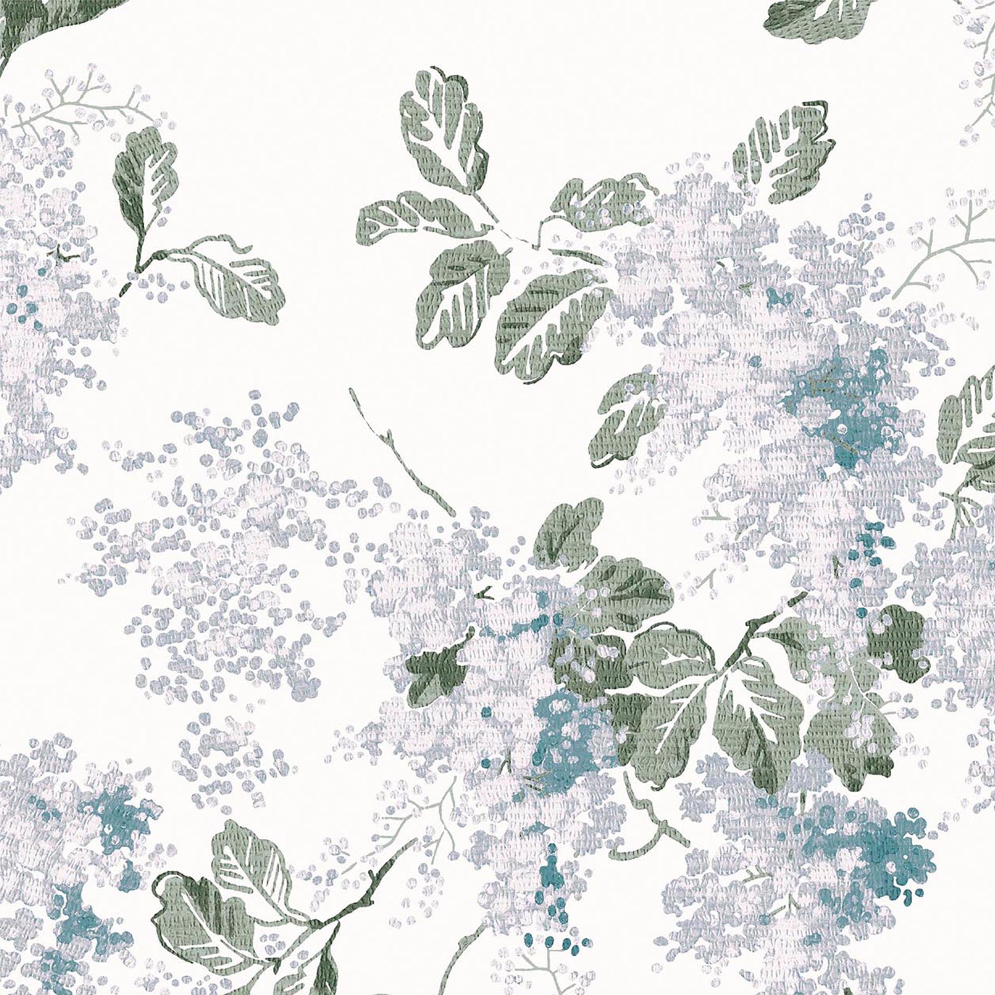 Laura Ashley LA SS25 56-sq ft PALE SEASPRAY Non-woven Floral Unpasted ...