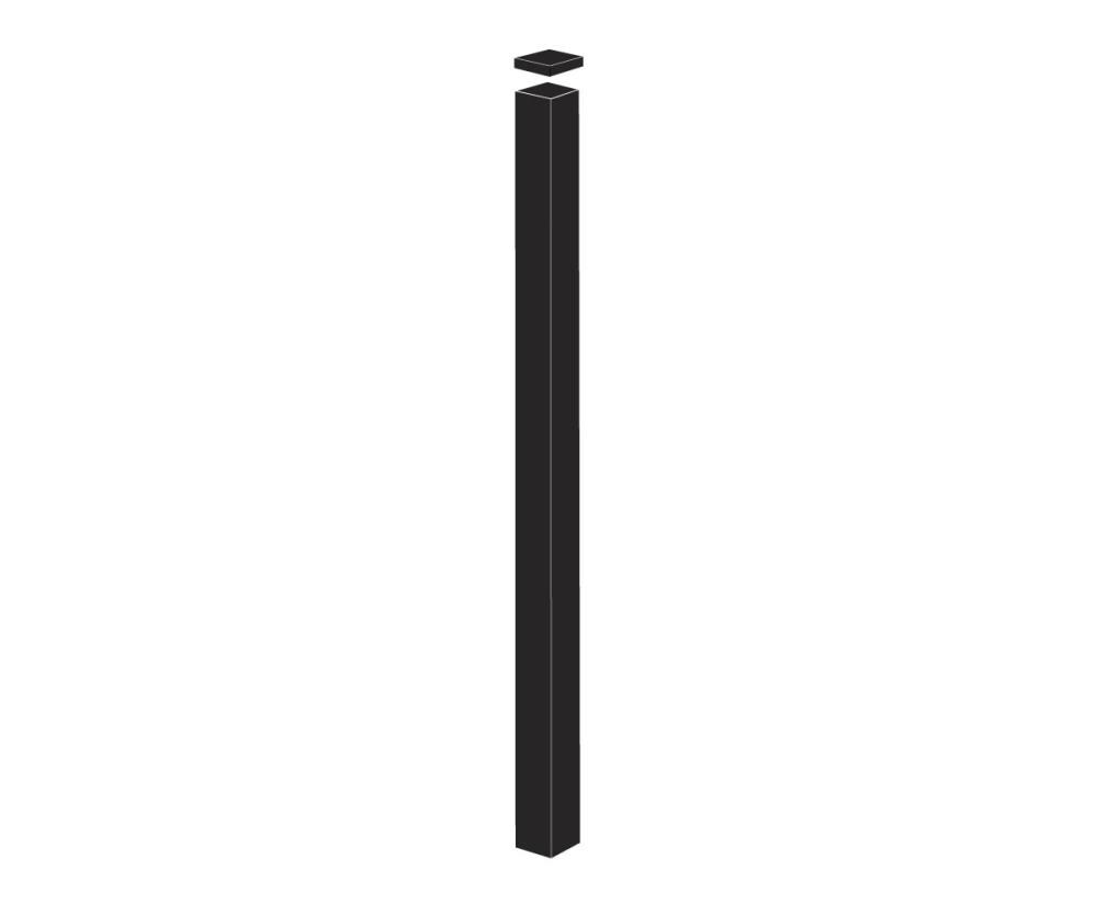 Freedom 6-ft H x 2-in W Black Aluminum Blank Fence Post at Lowes.com