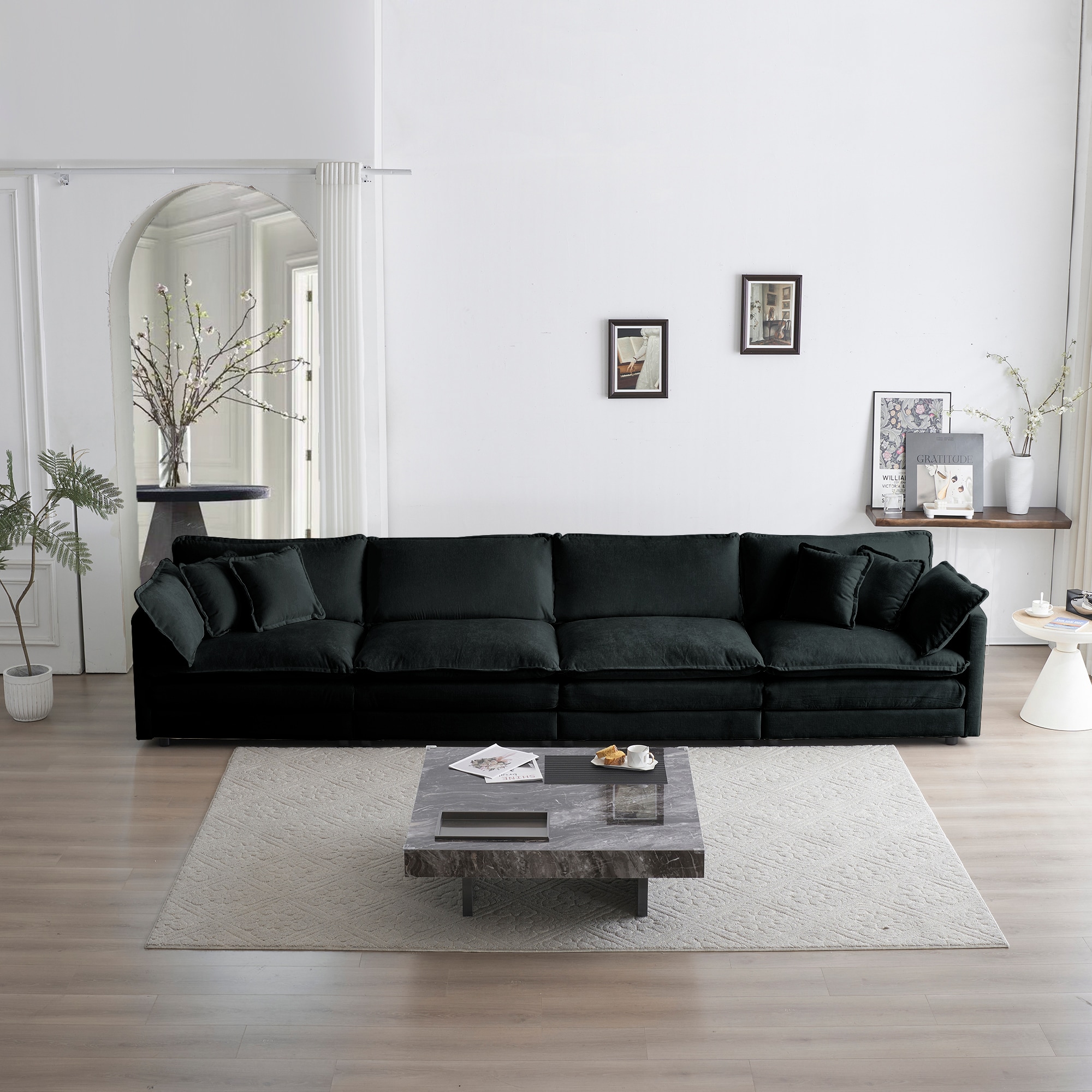 LUXEYARD Free Combination Modular Sofa 4 Seater Sofa Comfy Chenille ...