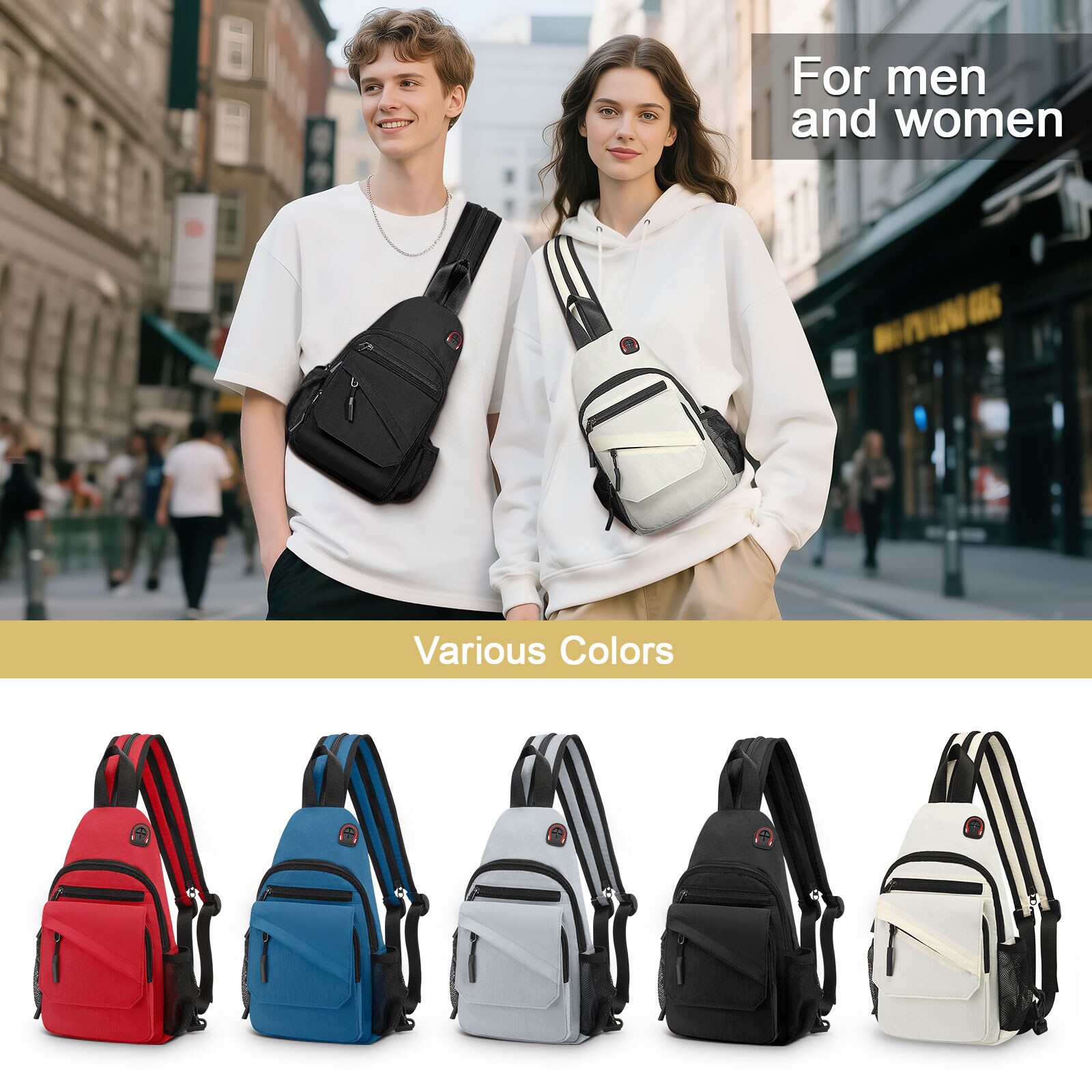 Unique Bargains Small Crossbody Bag Casual Sling Bag for Men ...