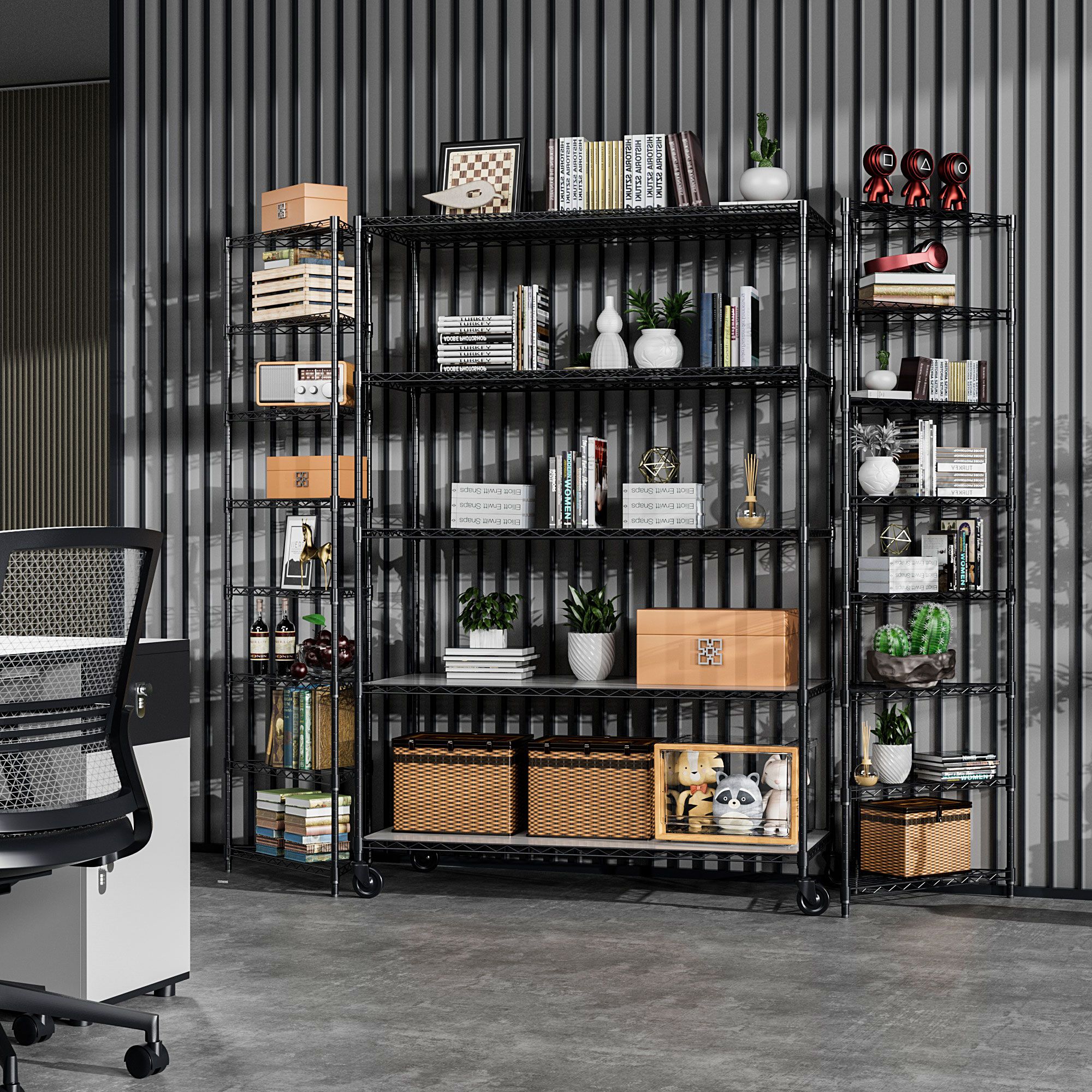 Tatayosi YXJ-5 Tier 6000lbs Heavy Duty Adjustable Storage Rack Metal ...