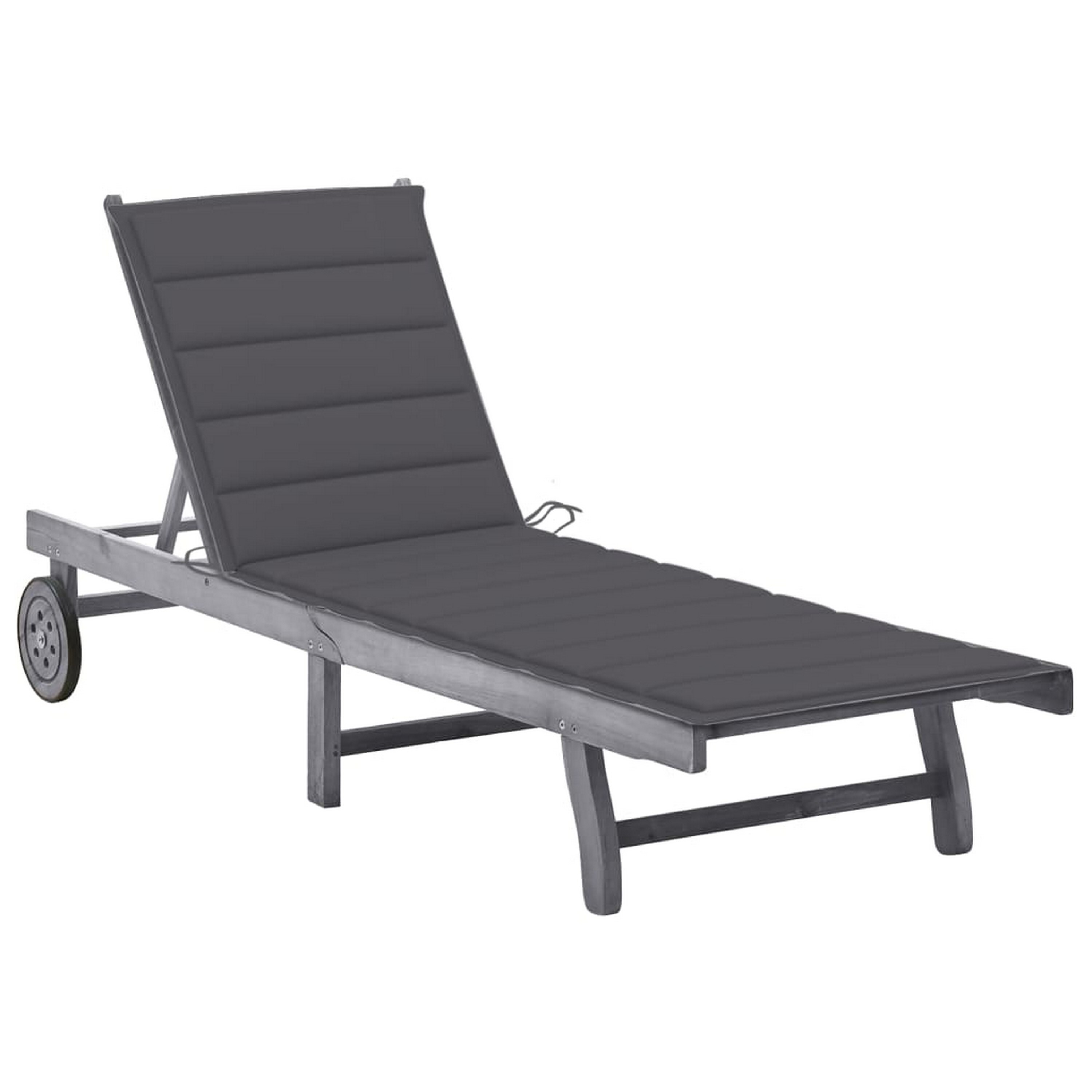 Benzara Patio Chairs Gray Wood Frame Stationary Bar Stool Chair with ...