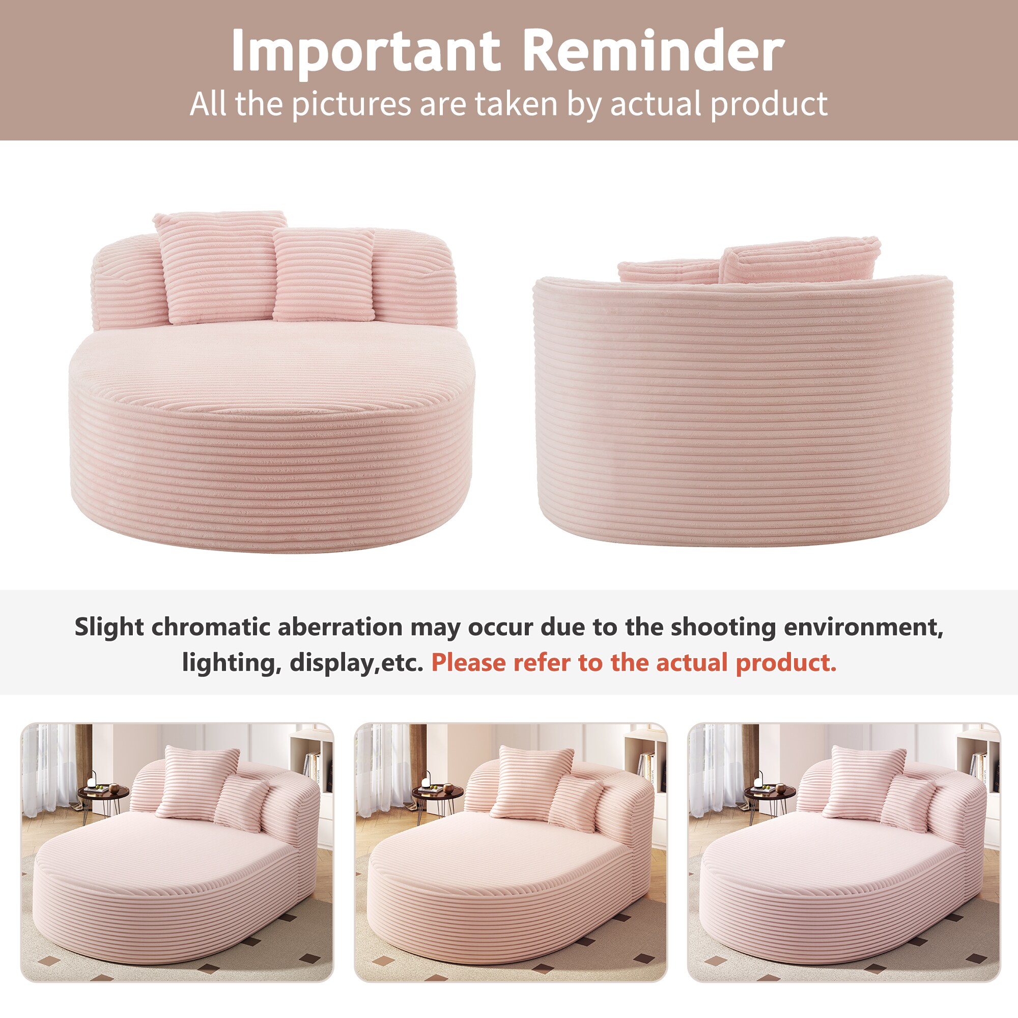 LOVMOR Modern Chaise Lounge Sofa Boneless Couch 51.6in Sofa Bed ...