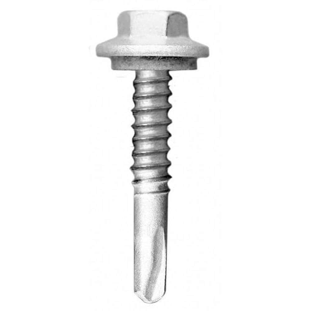 Teks Self-Drilling Screw #10 x 3/4 in Climaseal Steel Flange Hex Head ...