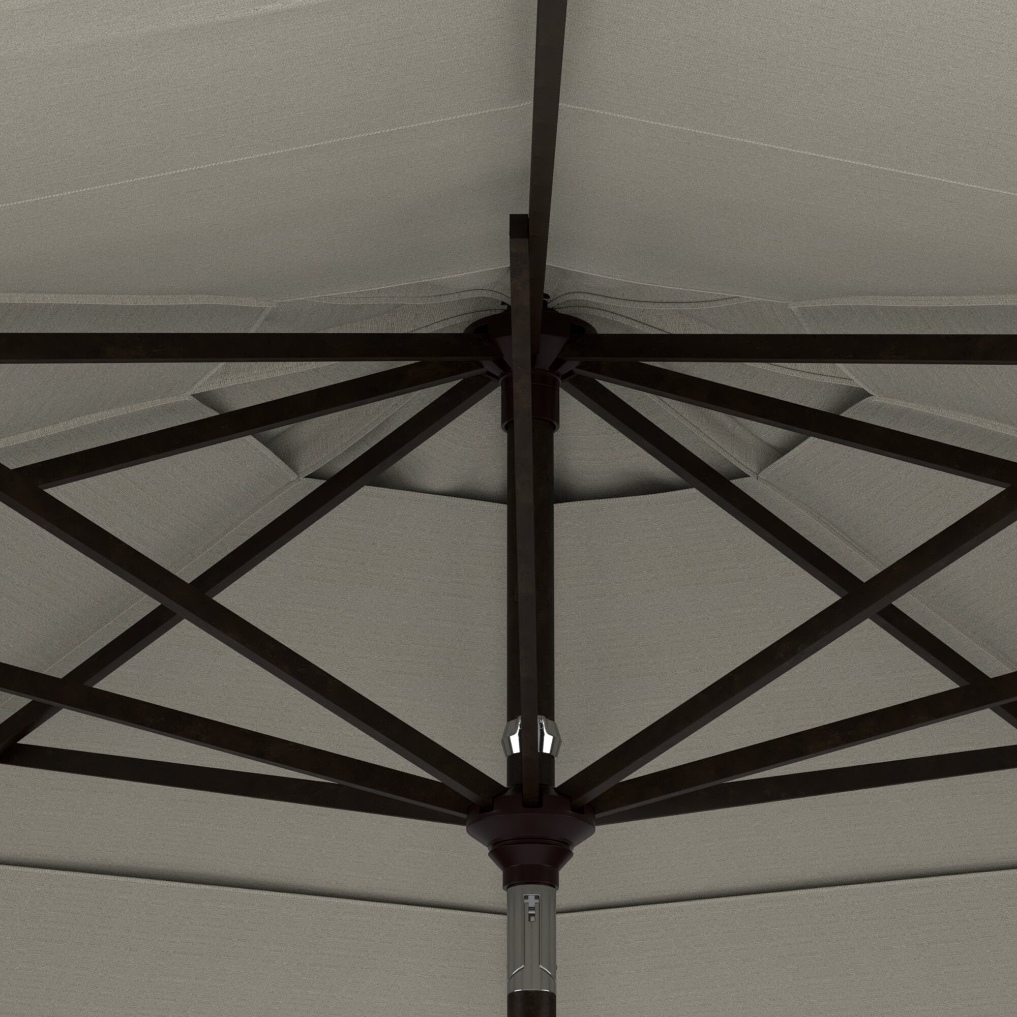 California Umbrella 11-Feet Aluminum Gray Market Patio Umbrella in the ...