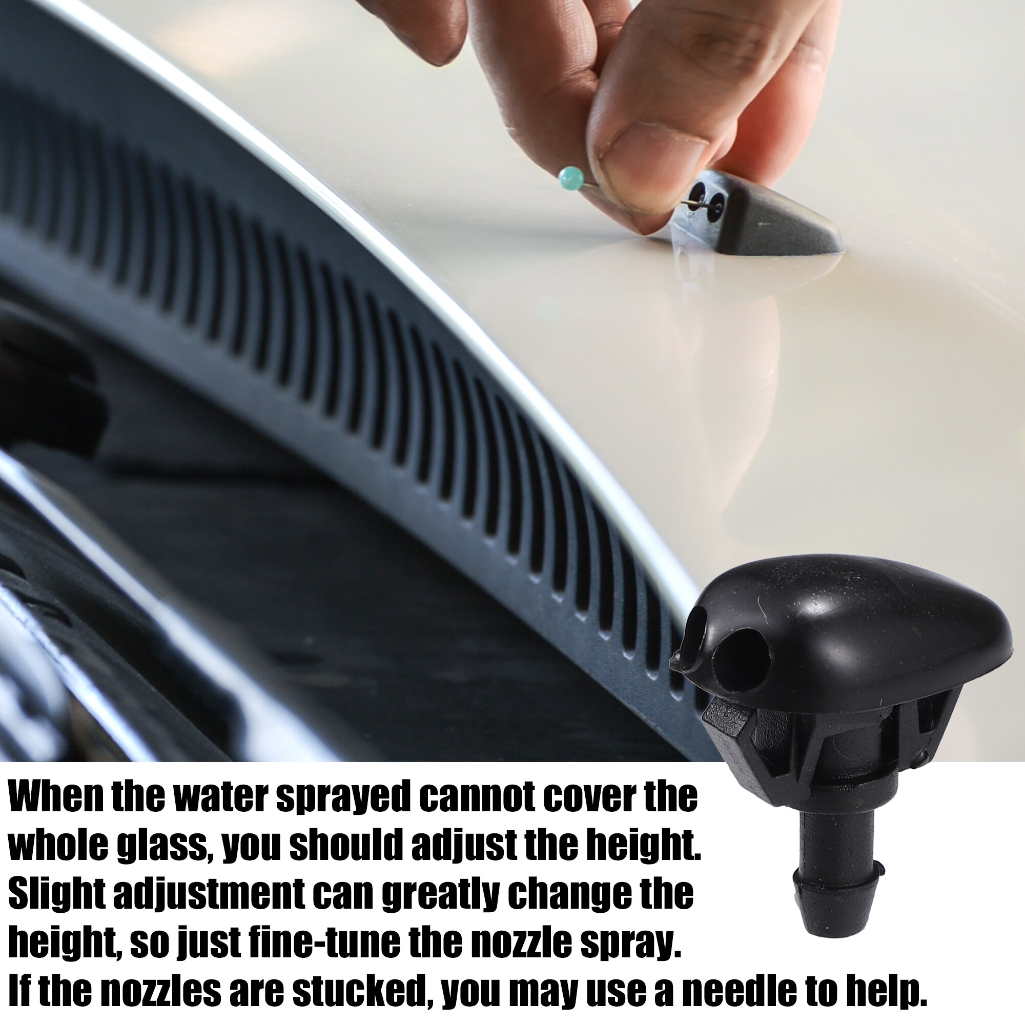 Unique Bargains 1set Windshield Washer Water Nozzle Spray No.289313S500 ...