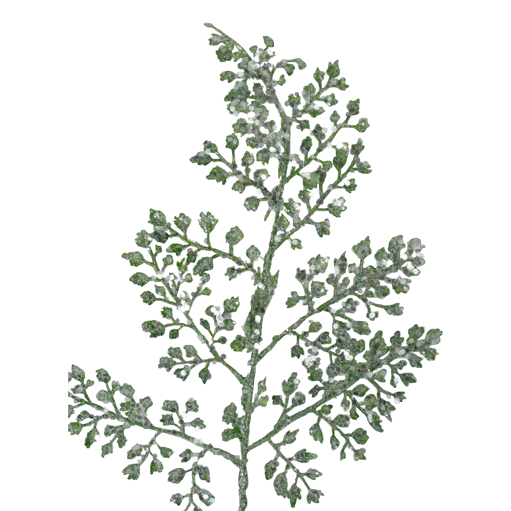 Northlight Glittered Leaves Artificial Christmas Spray - 18 inch ...