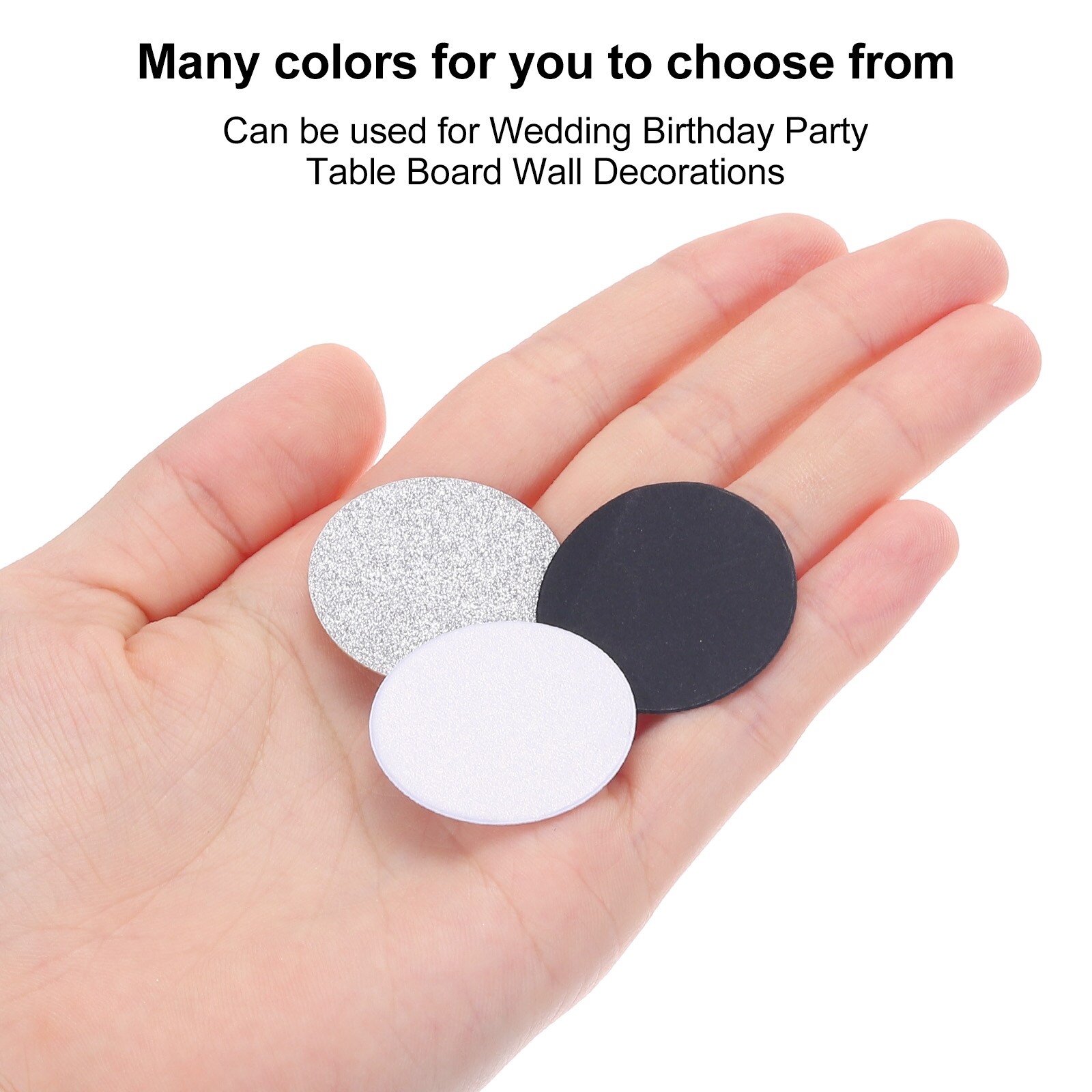 Unique Bargains Glitter Round Confetti Cutouts Paper Circles Cut-outs ...