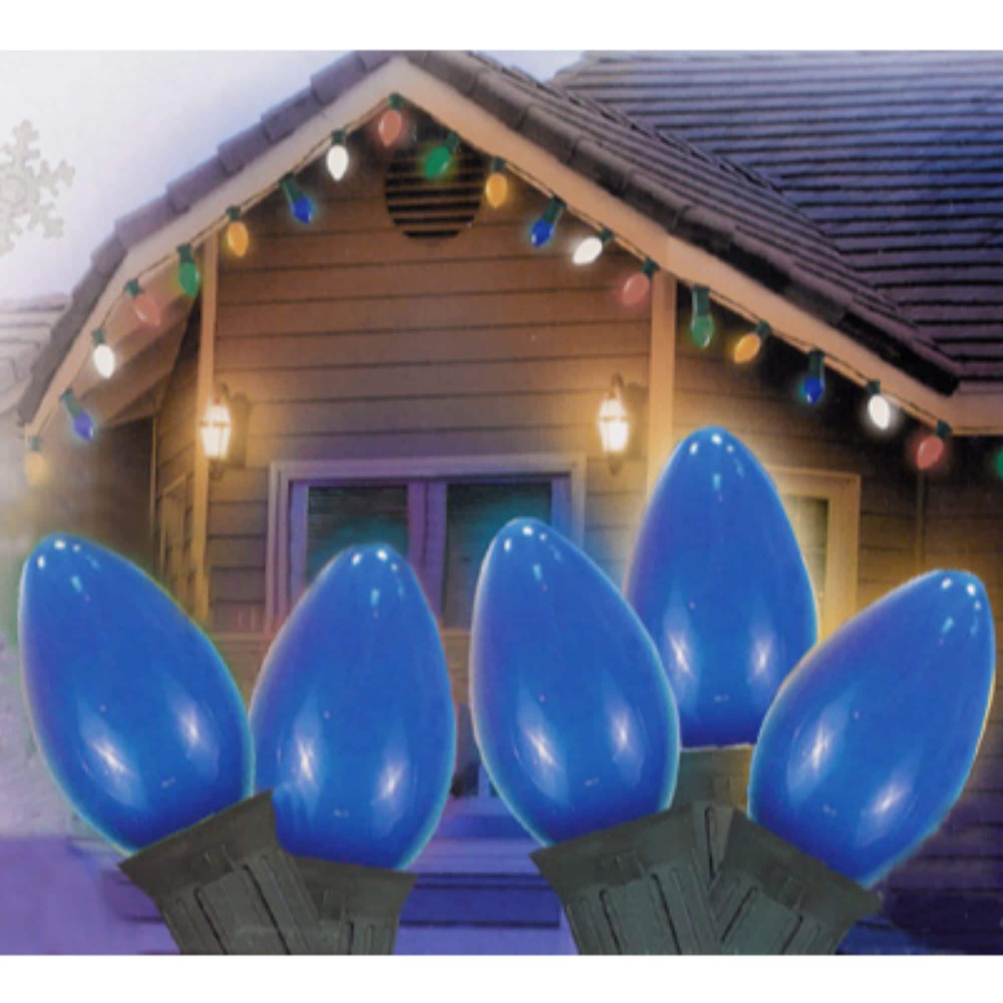 Northlight Opaque C7 Christmas String Lights - Blue - 24 feet Green ...