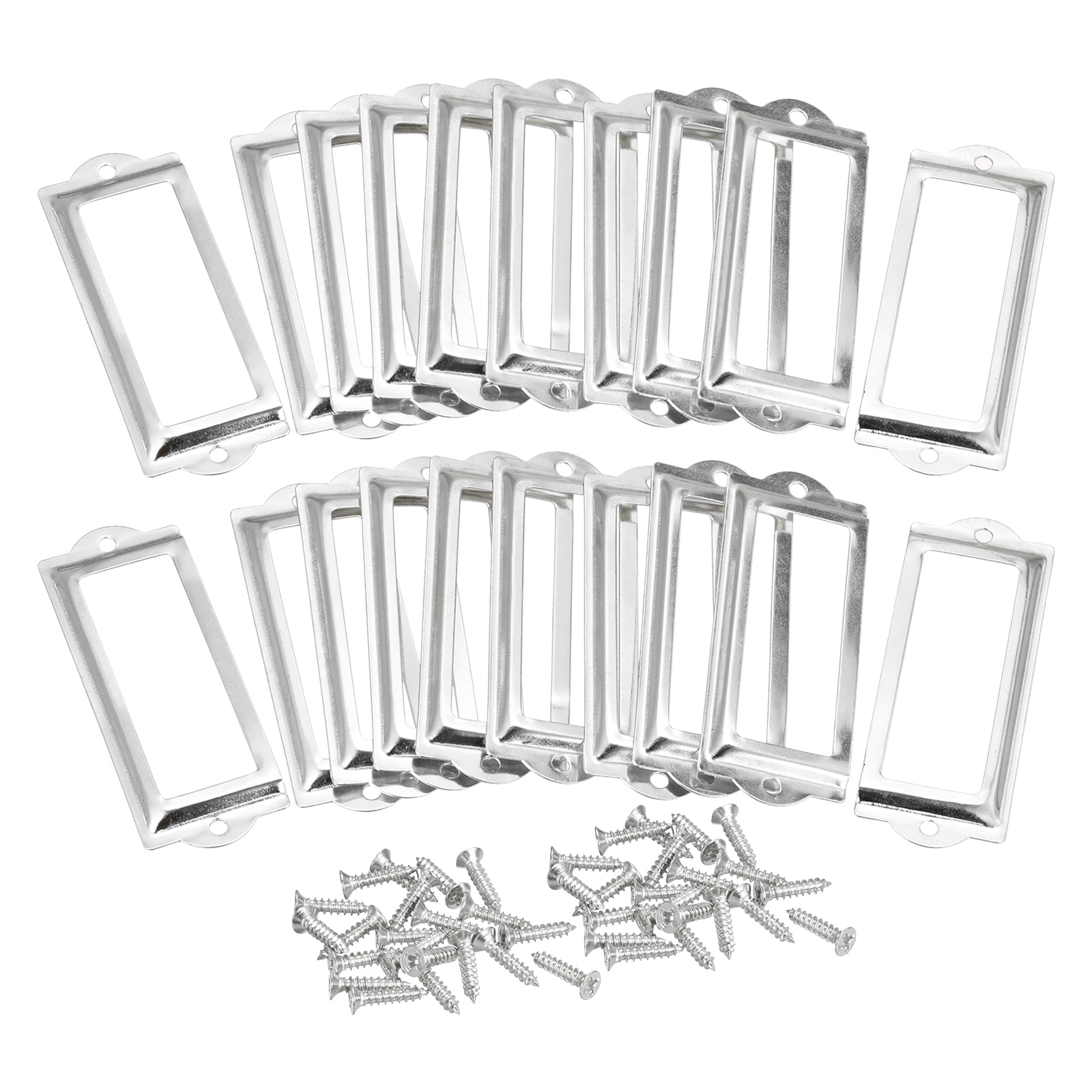 Unique Bargains Metal Label Holders 83x30mm 30pcs File Name Card Tag ...