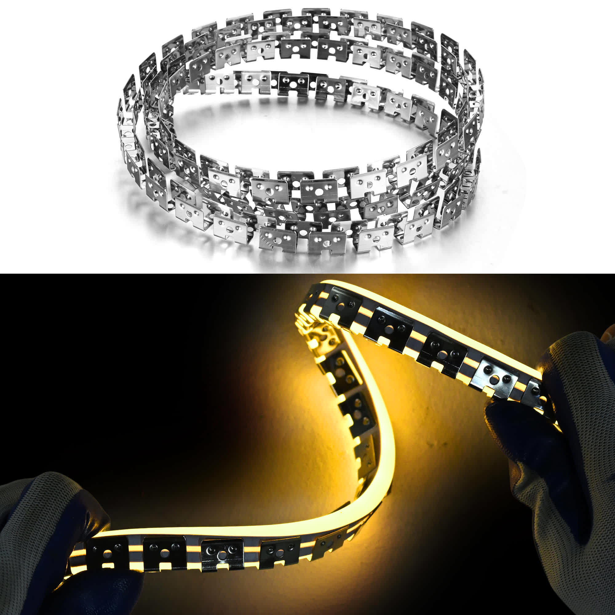 Yescom 328-FT 7 x 11mm Commercial 2700K Rope Light Stainless Steel ...