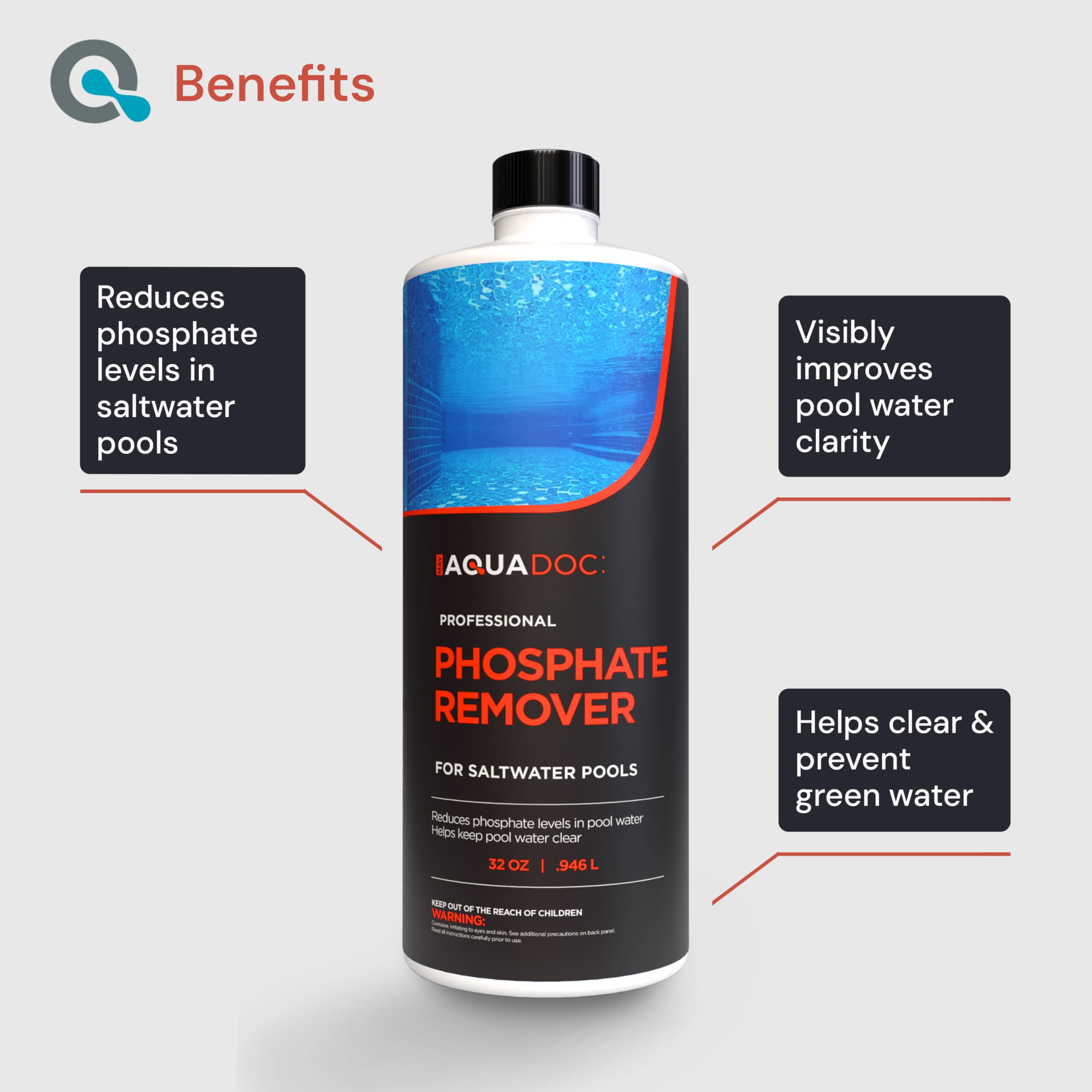 MAV AquaDoc Phosphate Remover for Saltwater Pools Pool Phosphate ...